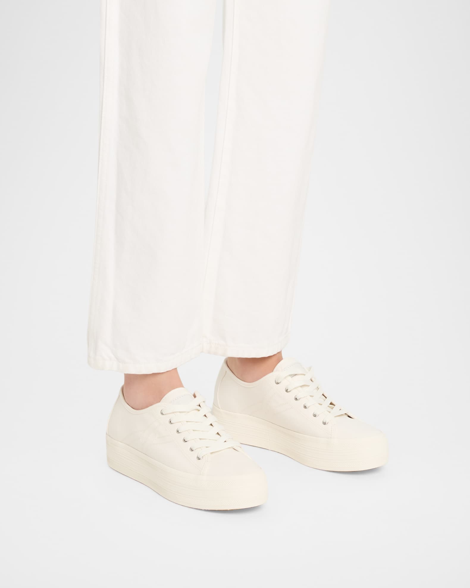 Truett Platform Canvas Sneakers | Neiman Marcus