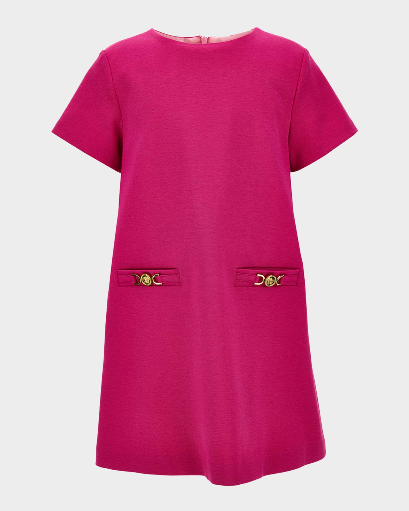 Versace Girl's Medusa Hardware-Embellished Dress, Size 6-14 | Neiman Marcus