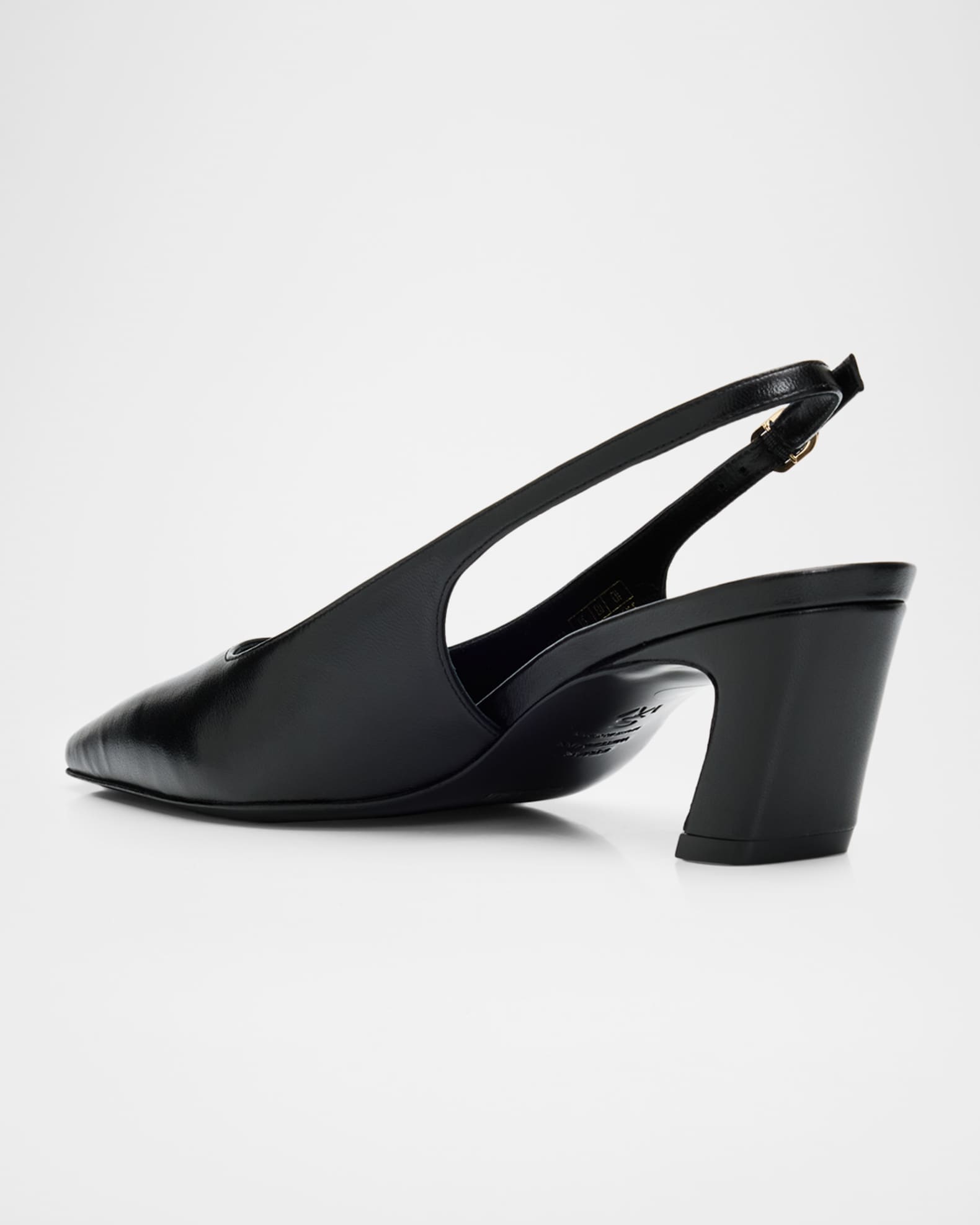 Stuart Weitzman 50mm Stassi Leather Slingback Pumps | Neiman Marcus