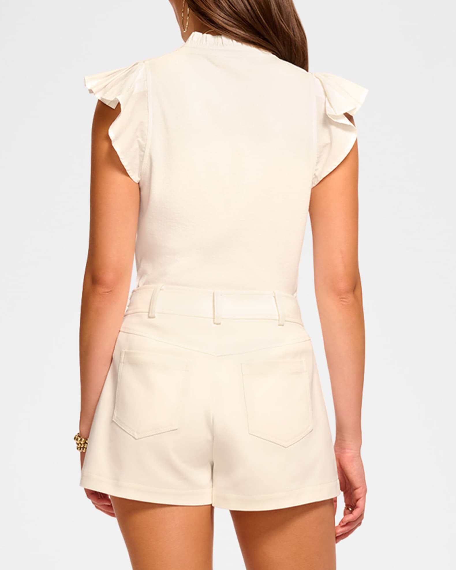 Ramy Brook Alba Lace-Up Shorts | Neiman Marcus