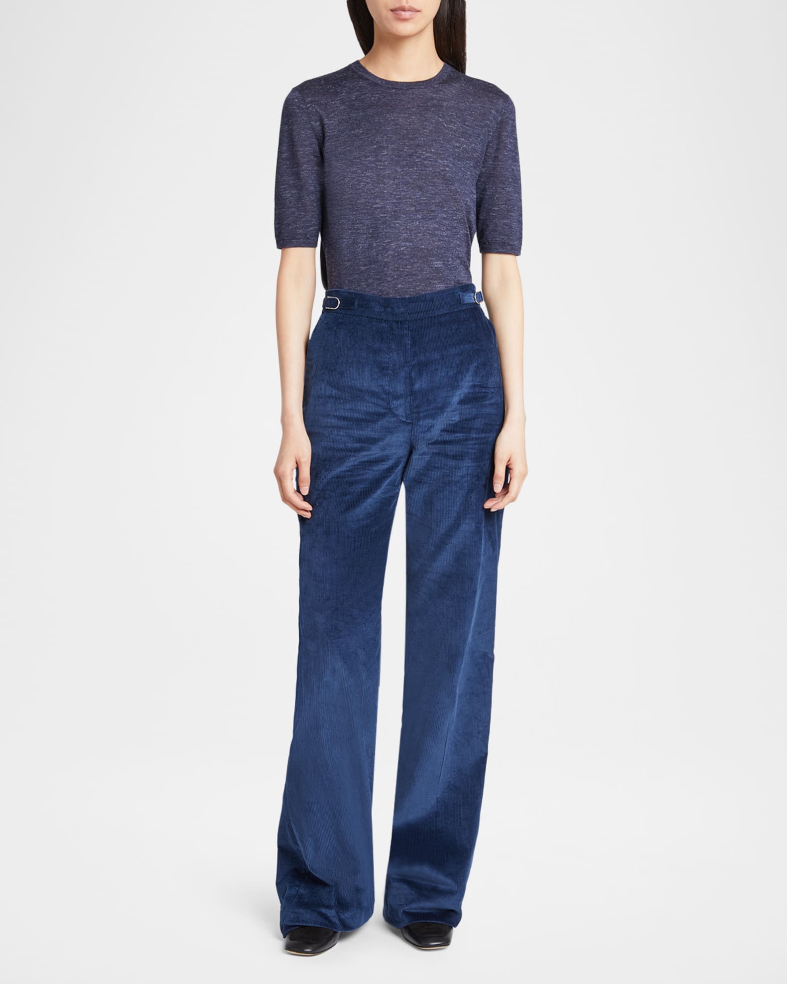 Gabriela Hearst Chryse Short-Sleeve Melange Cashmere Sweater | Neiman ...