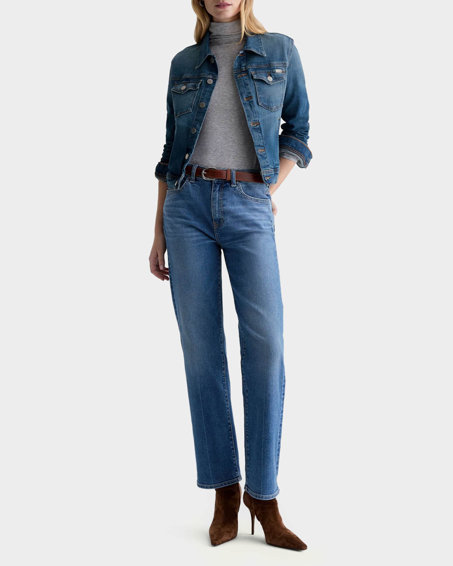 Sandra Low-Rise Slim Straight Jeans | Neiman Marcus