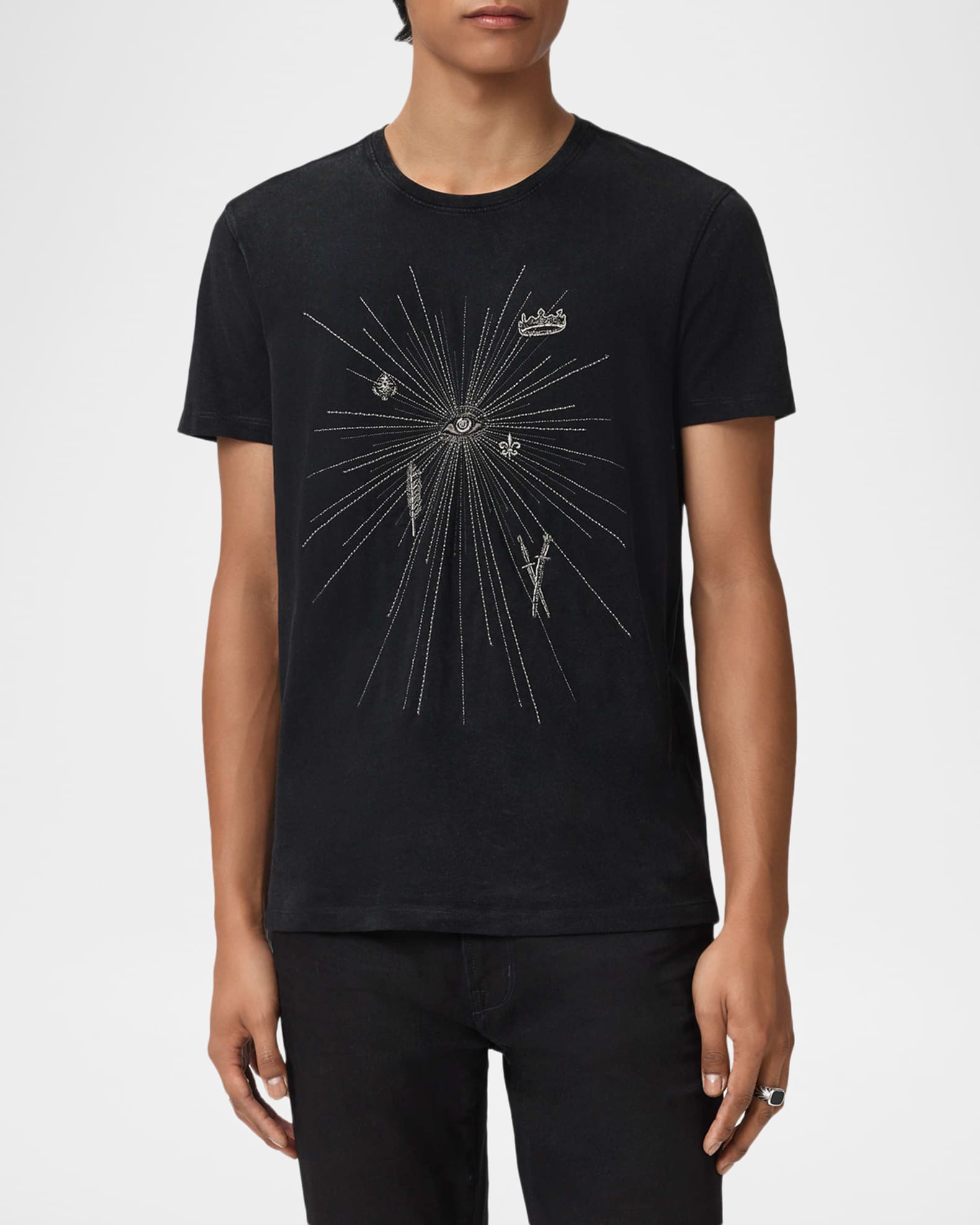 John Varvatos Men's Organic Cotton Beaded Starburst T-Shirt