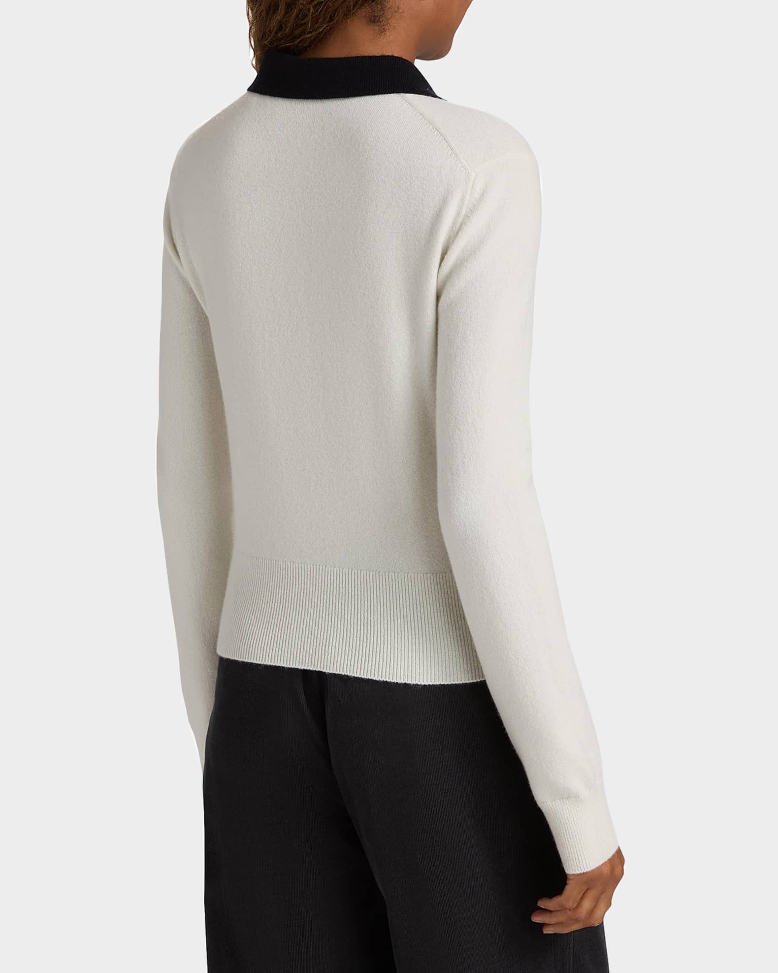 Vince Contrast Cashmere-Blend Cardigan | Neiman Marcus