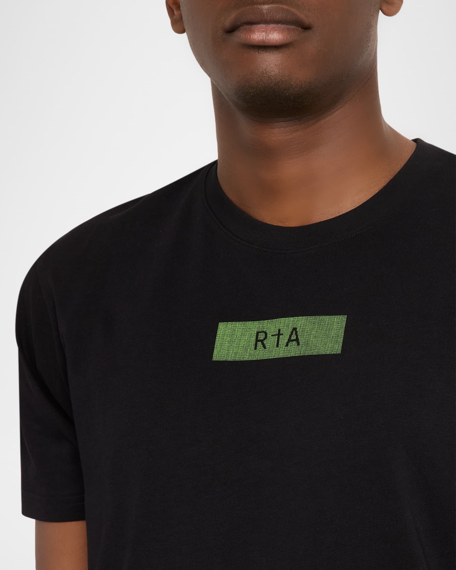 RTA Men's Binary Code Cotton Logo T-Shirt | Neiman Marcus
