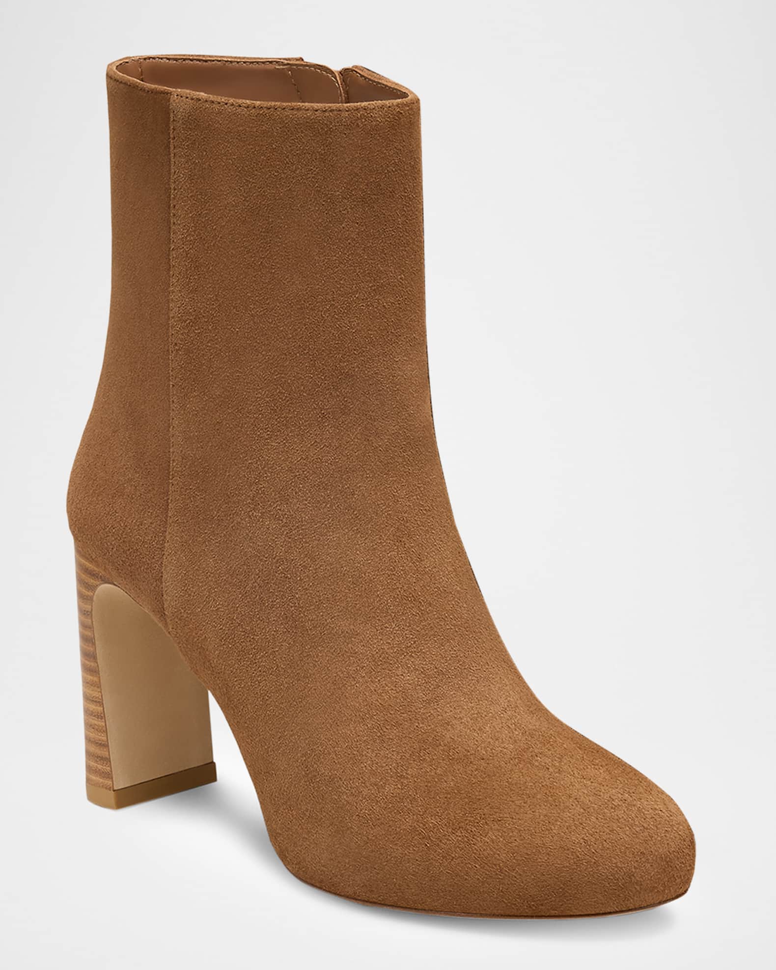 Stuart Weitzman 90mm Babette Suede Platform Booties | Neiman Marcus