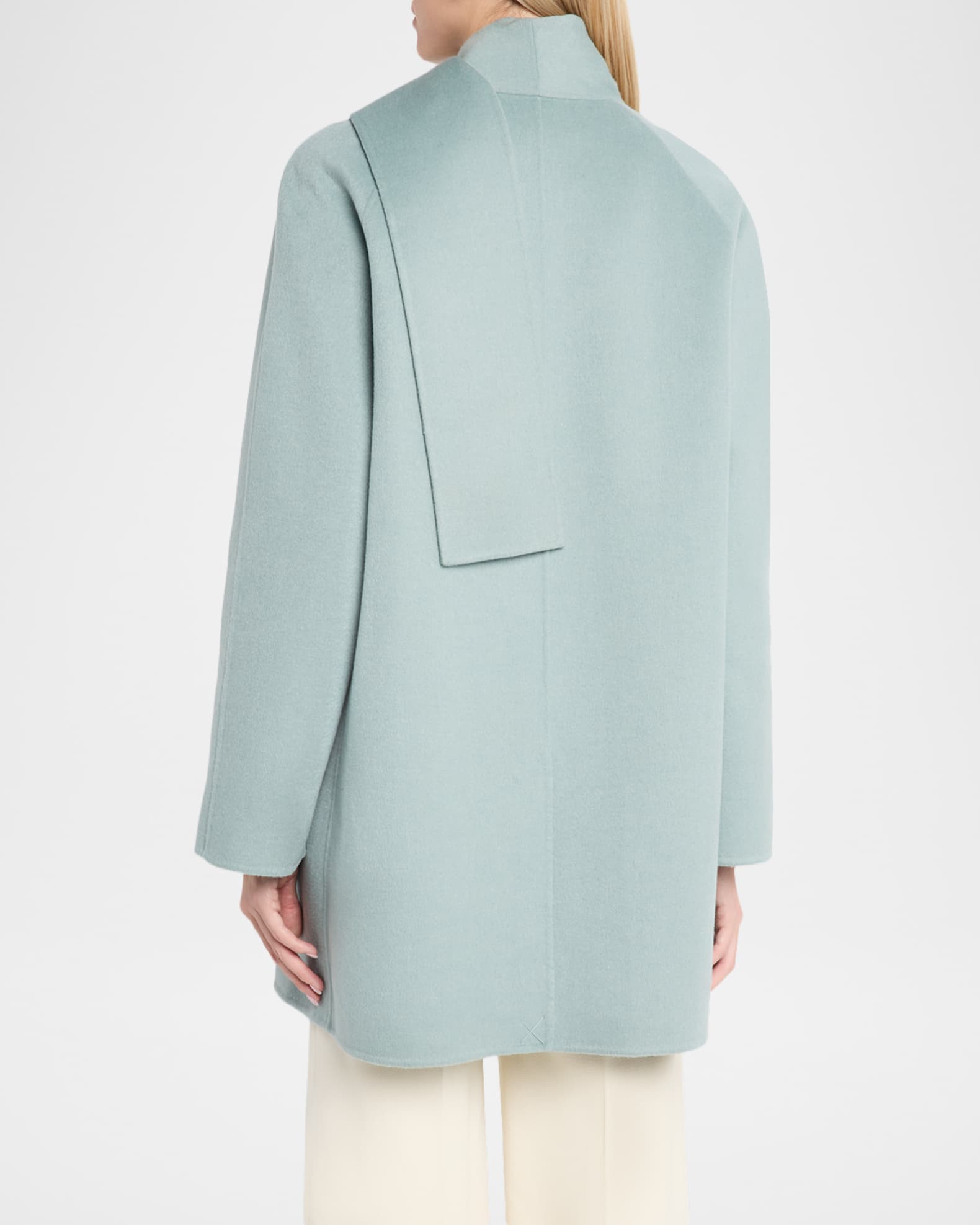 Proenza Schouler White Label Brisa Wool-Cashmere Scarf Coat | Neiman Marcus