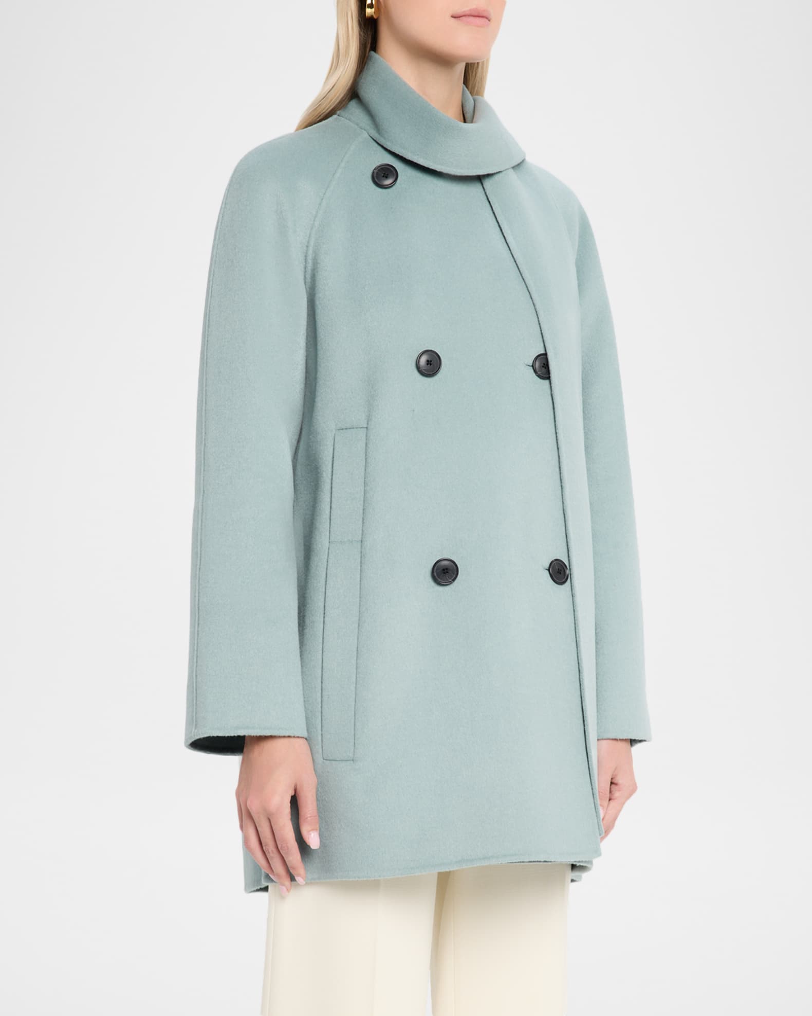 Proenza Schouler White Label Brisa Wool-Cashmere Scarf Coat | Neiman Marcus