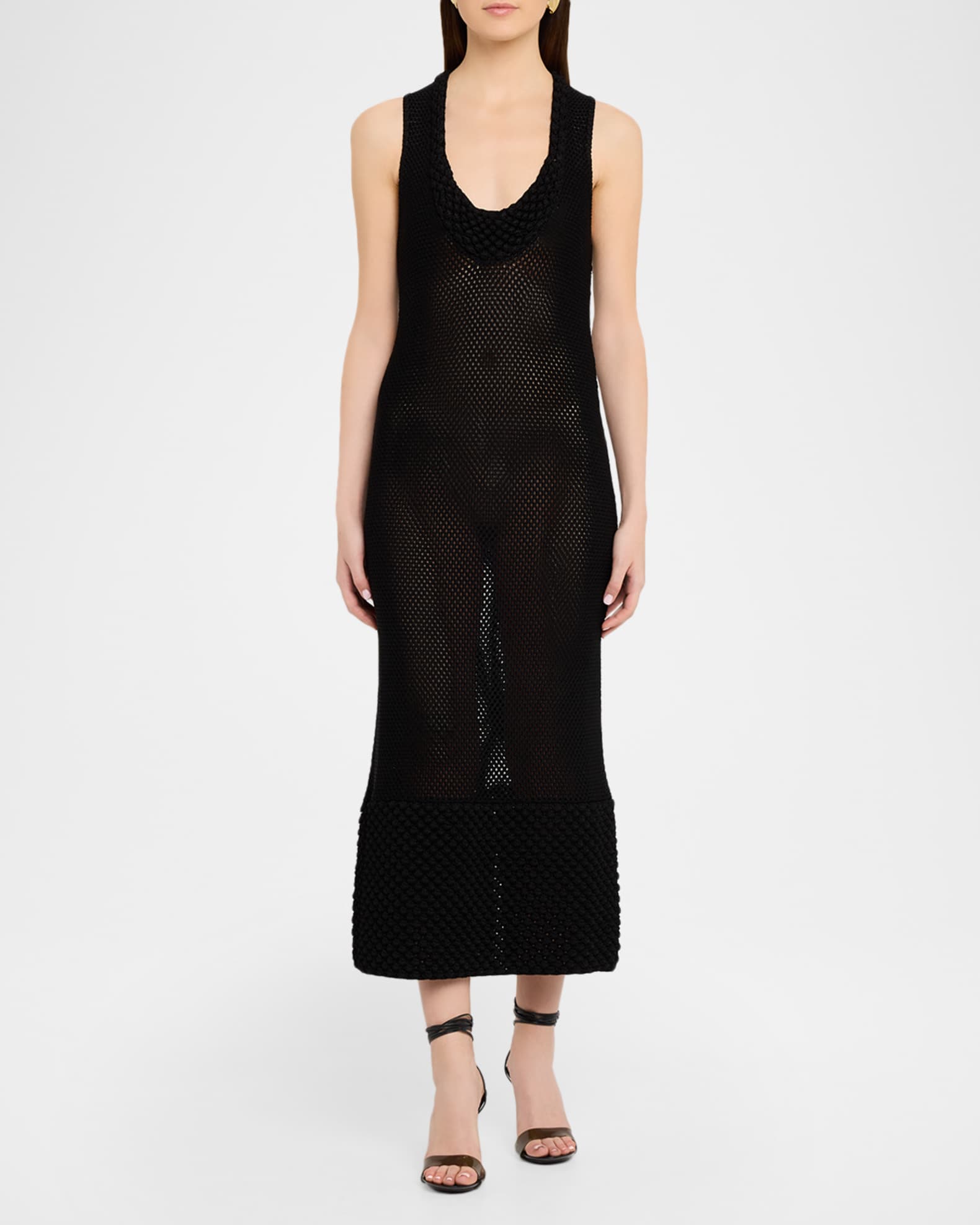 Brandon Maxwell The Lou Lou Mesh-Knit Dress | Neiman Marcus