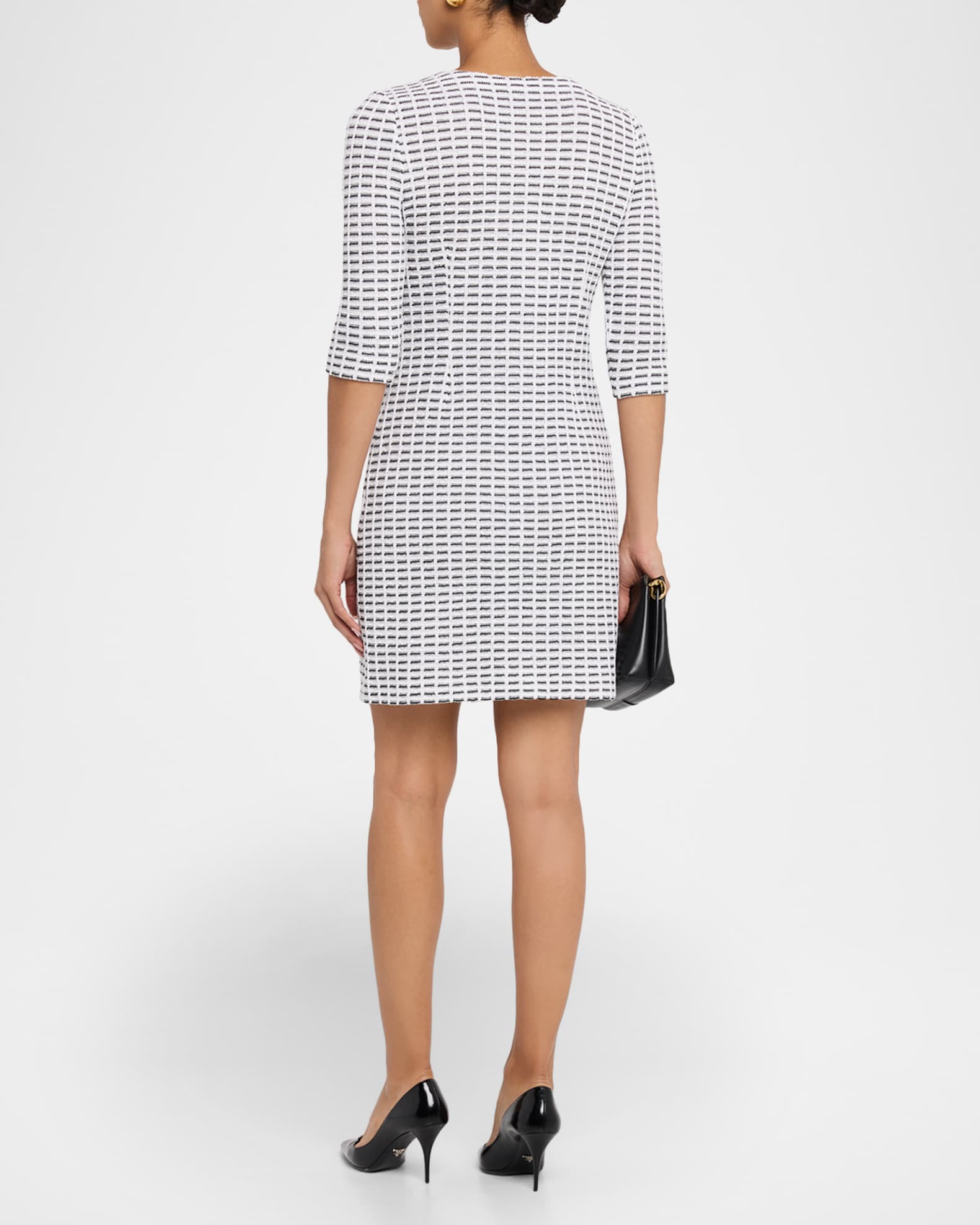 Misook Two-Tone Tweed Knit Sheath Dress | Neiman Marcus