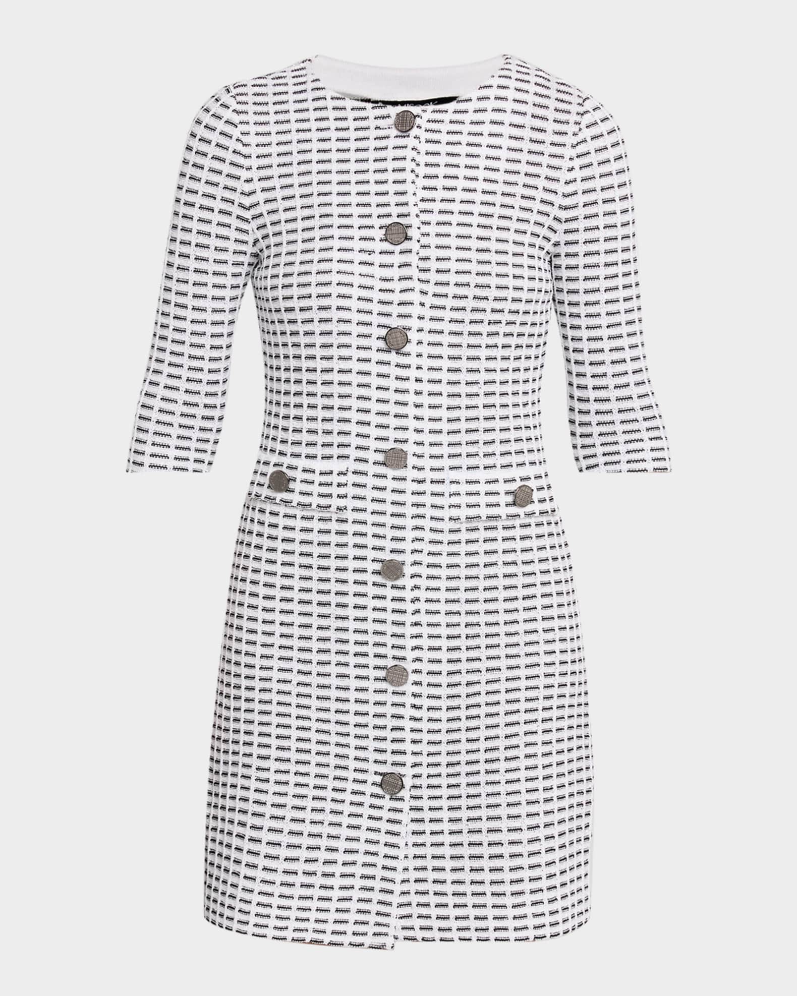 Misook Two-Tone Tweed Knit Sheath Dress | Neiman Marcus
