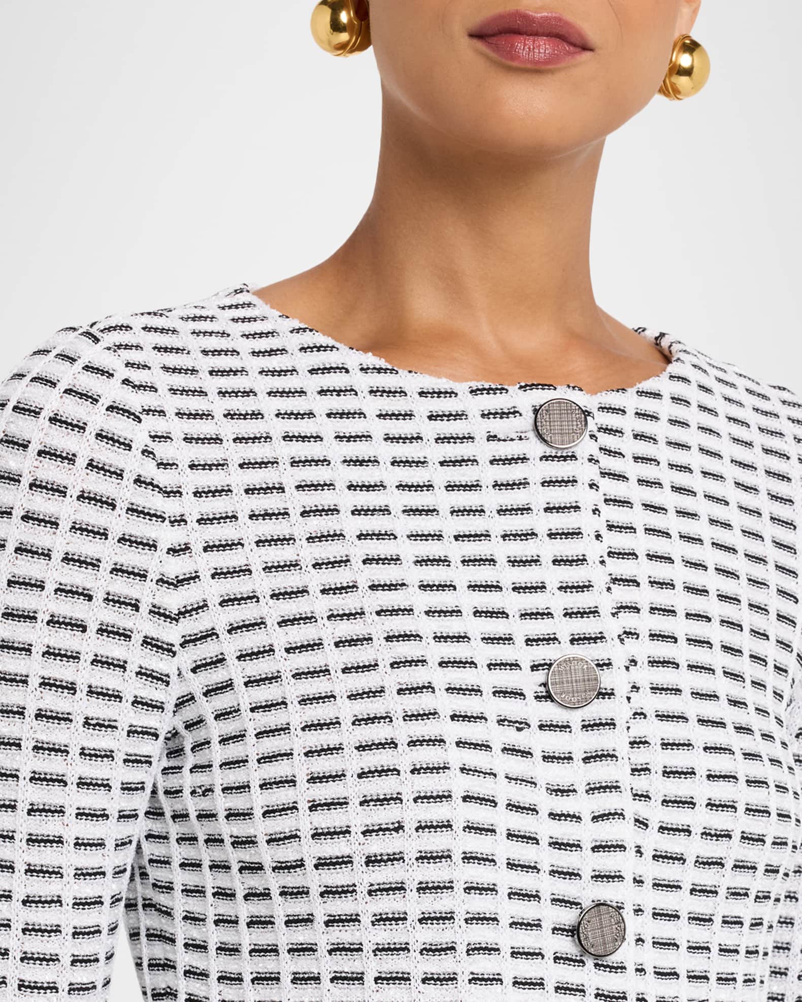 Misook Two-Tone Tweed Knit Sheath Dress | Neiman Marcus