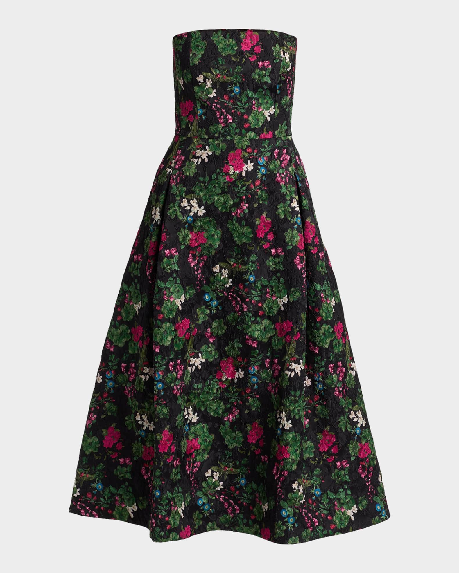 SACHIN BABI Shay Floral Cloqure Midi-Dress | Neiman Marcus