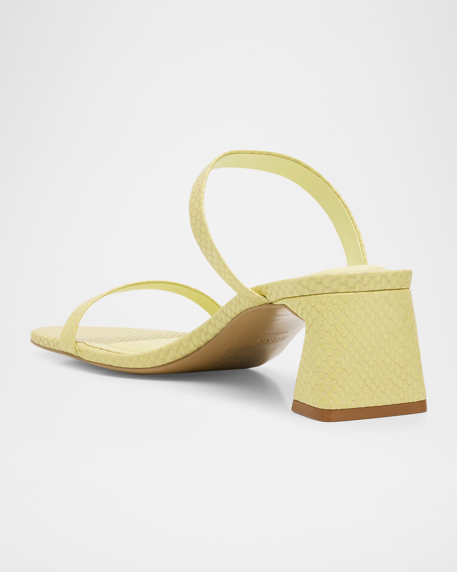 SIMKHAI Clara Debossed Leather Sandals | Neiman Marcus
