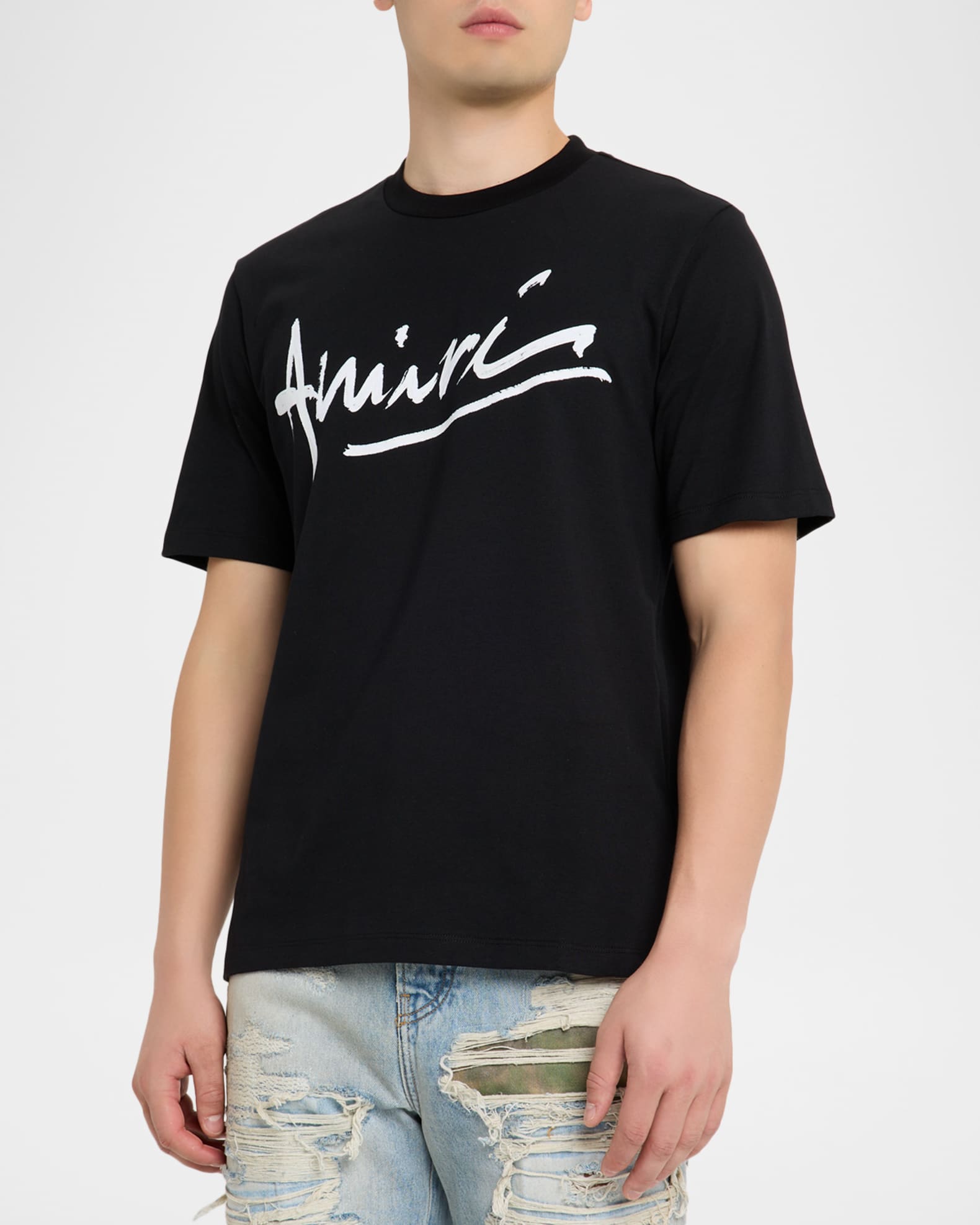 Amiri Men's Logo Script Cotton T-Shirt | Neiman Marcus