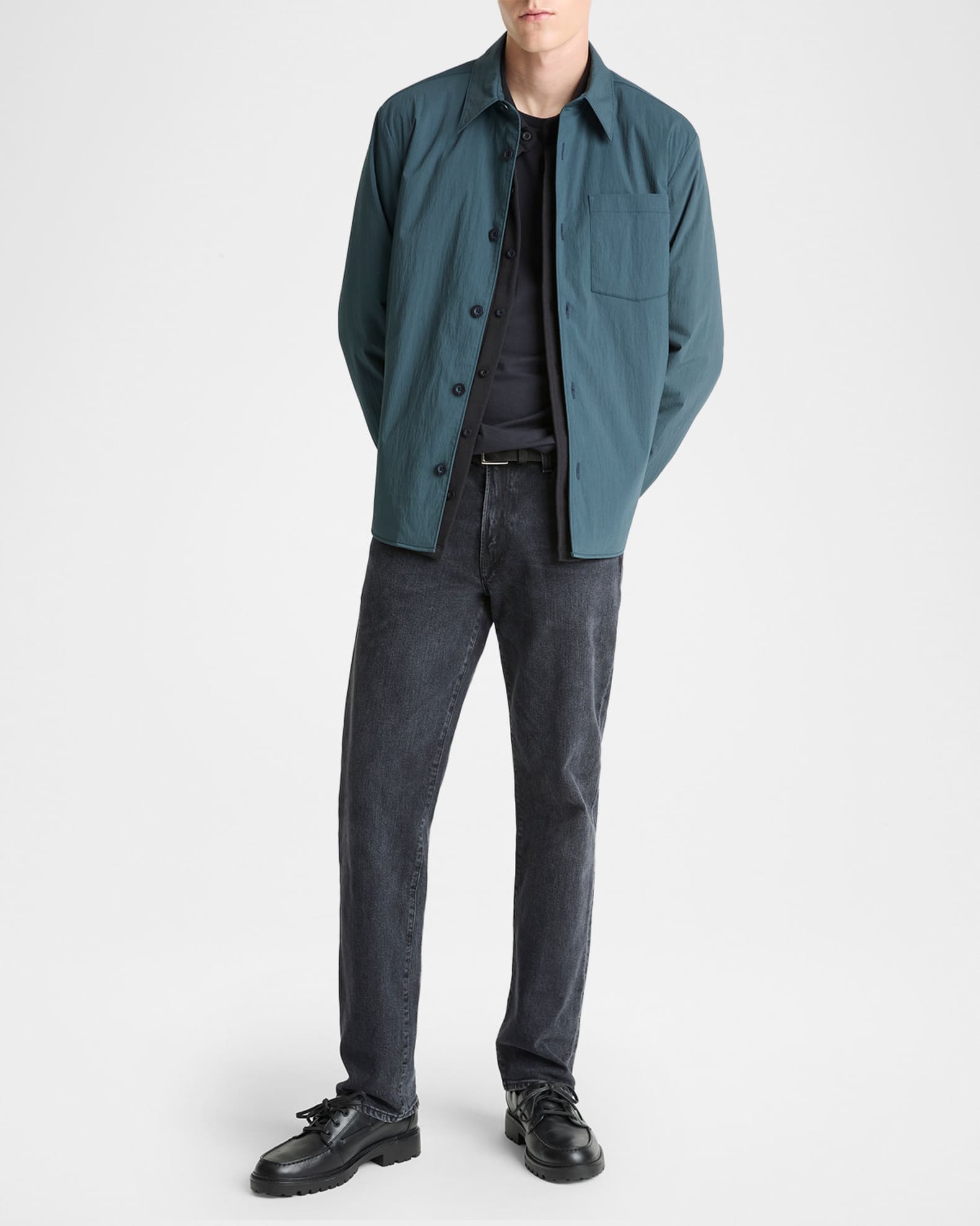 Vince Men's Insulated Technical Cotton Shirt Jacket | Neiman Marcus