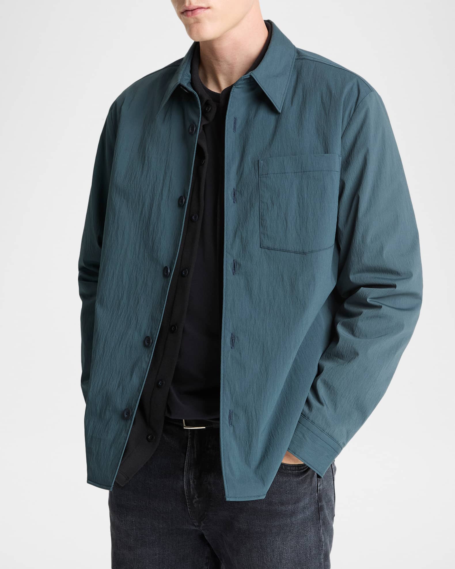 Vince Men's Insulated Technical Cotton Shirt Jacket | Neiman Marcus