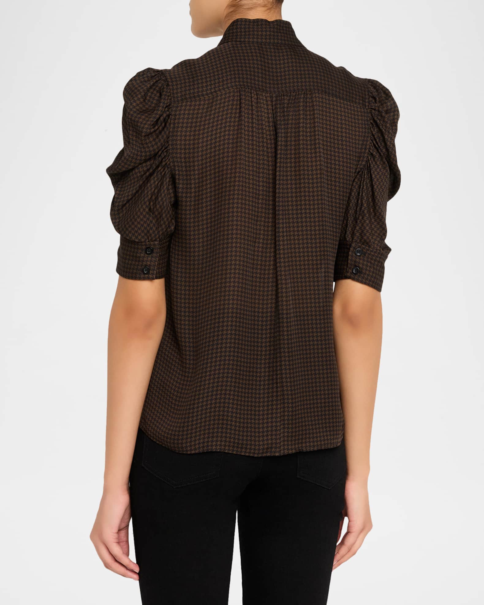 FRAME The Houndstooth Blouse | Neiman Marcus