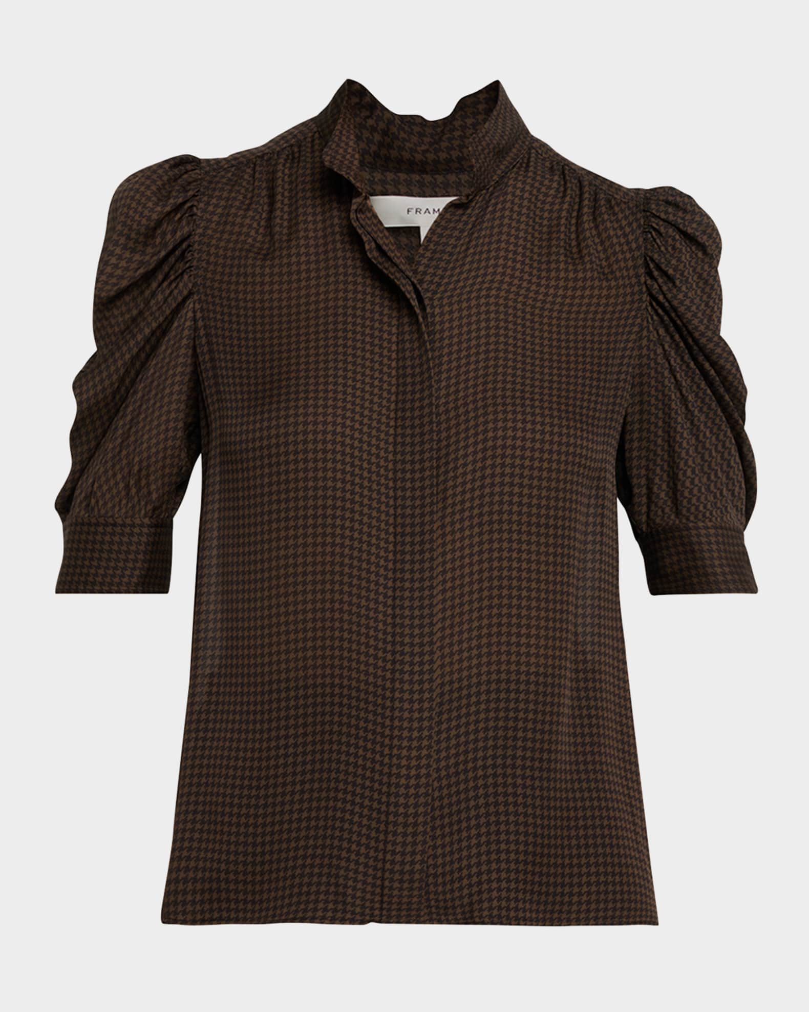 FRAME The Houndstooth Blouse | Neiman Marcus