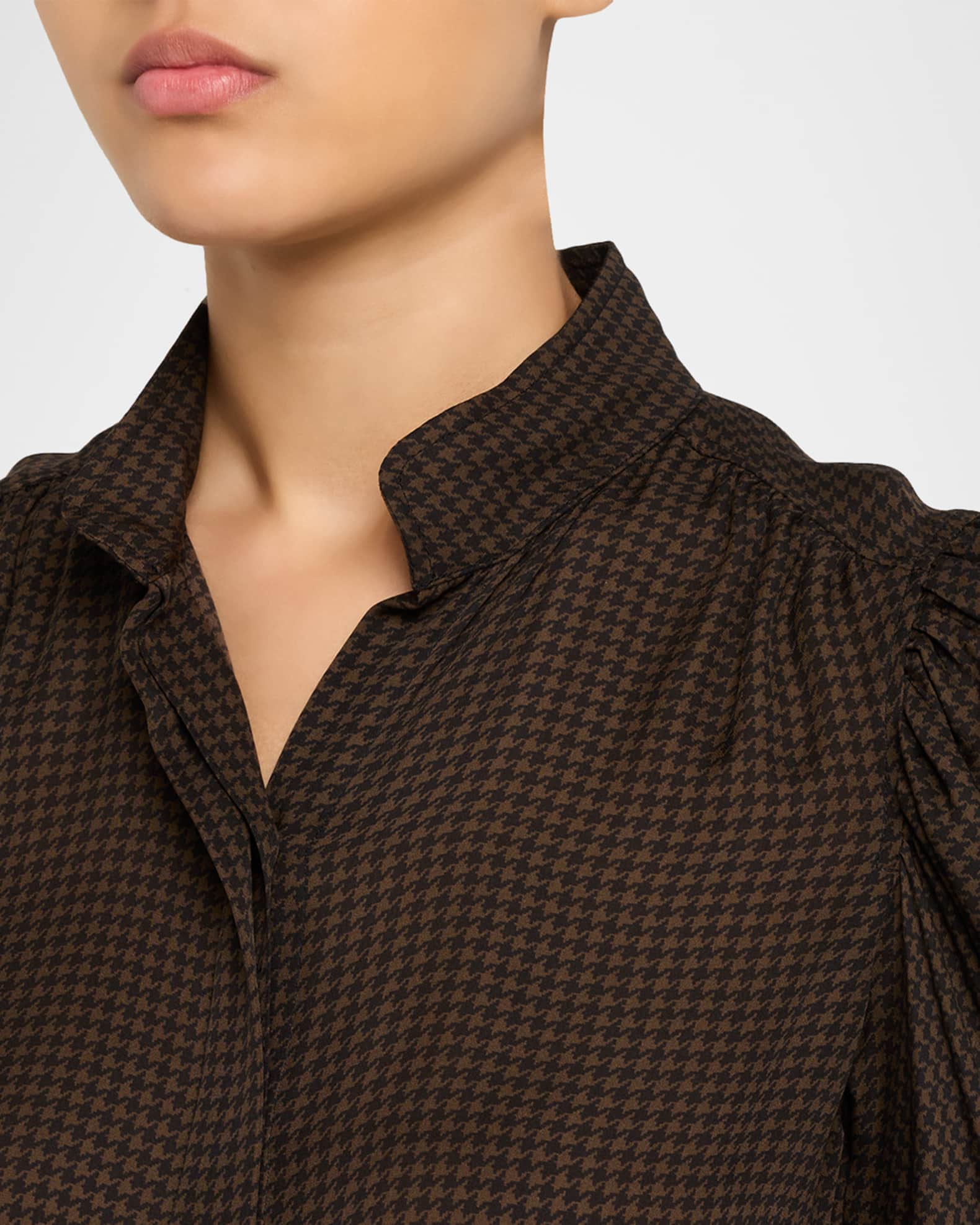FRAME The Houndstooth Blouse | Neiman Marcus