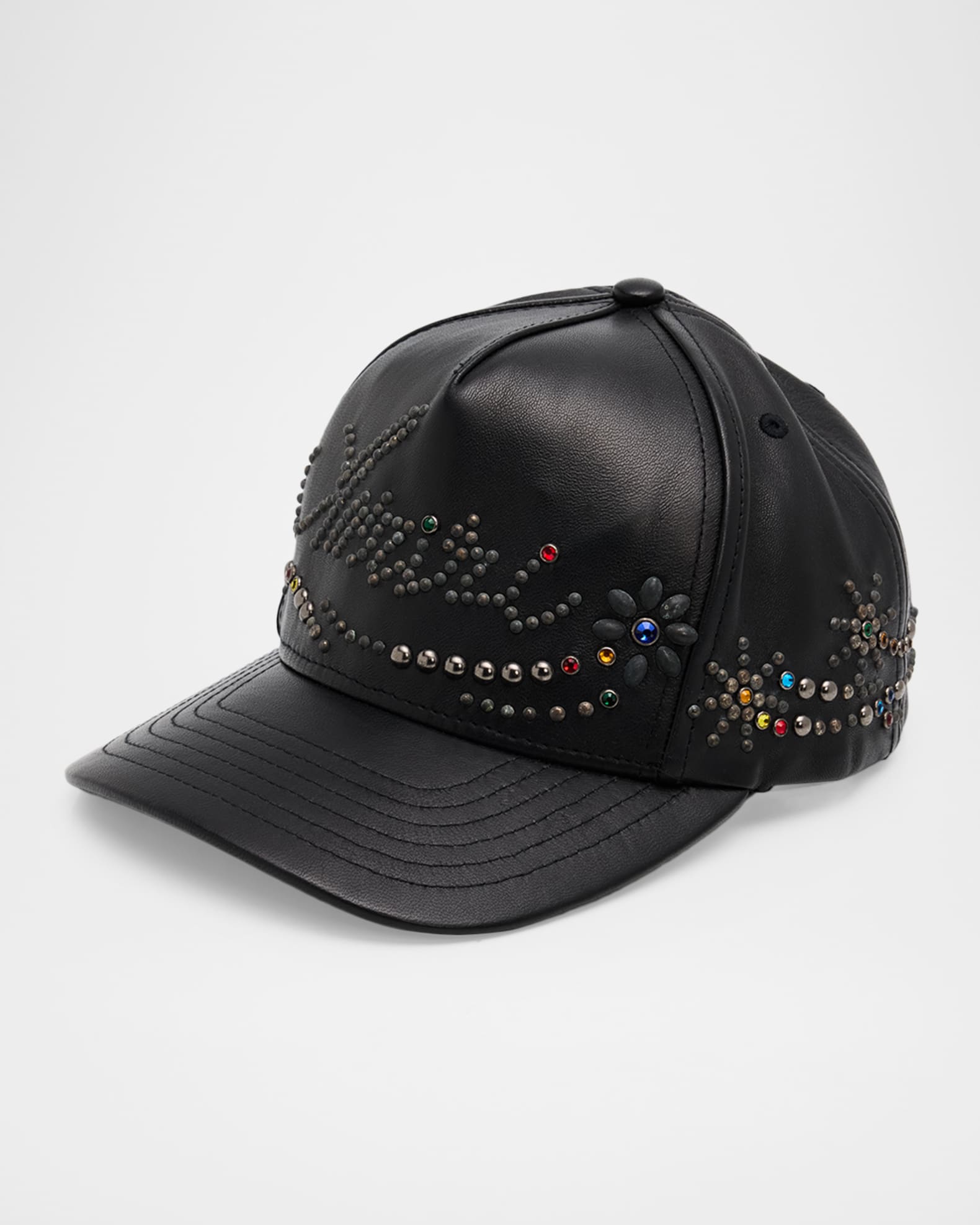 Amiri Men's Studded Leather Baseball Cap | Neiman Marcus