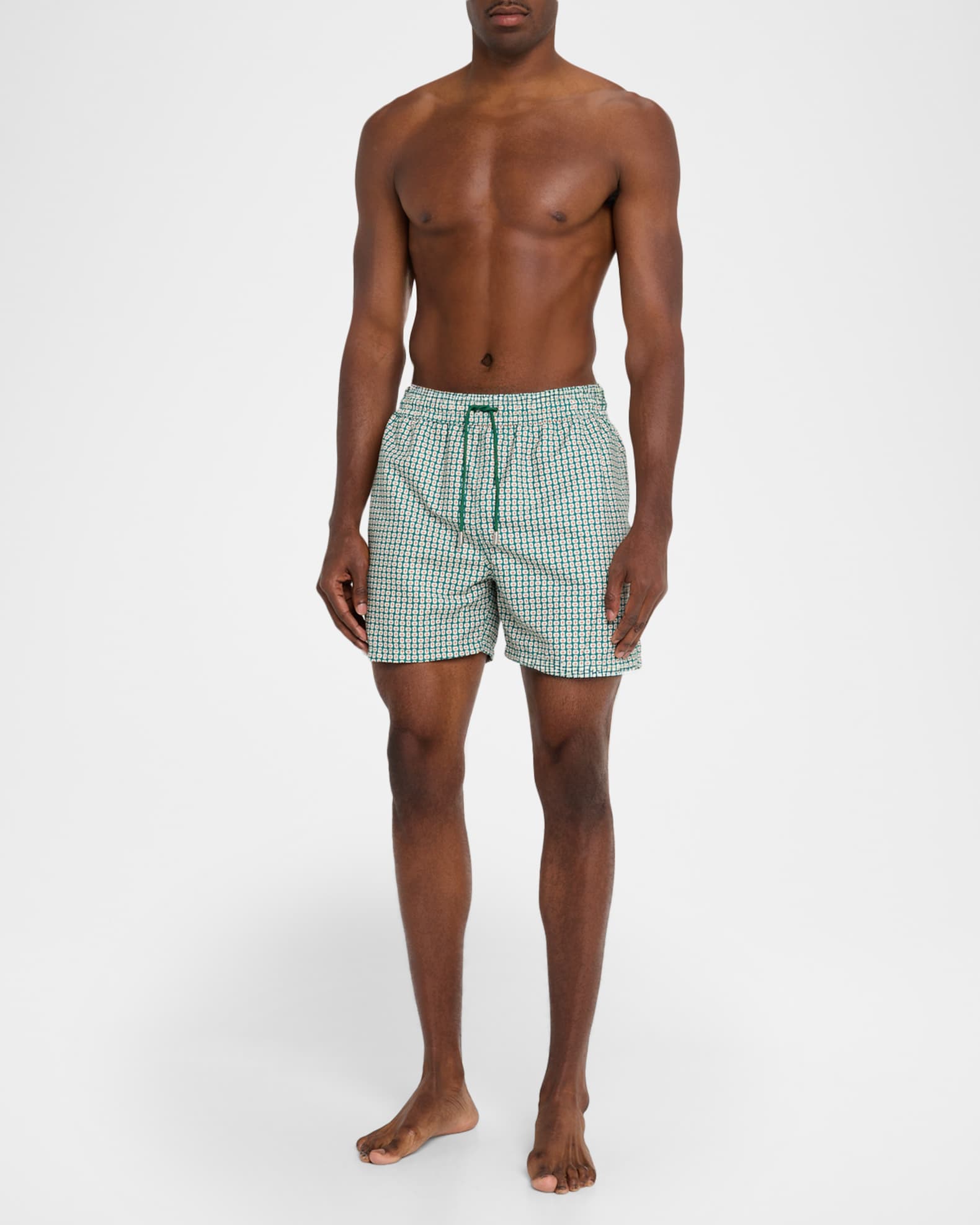 SIMKHAI Men's Lowell Printed Swim Trunks | Neiman Marcus