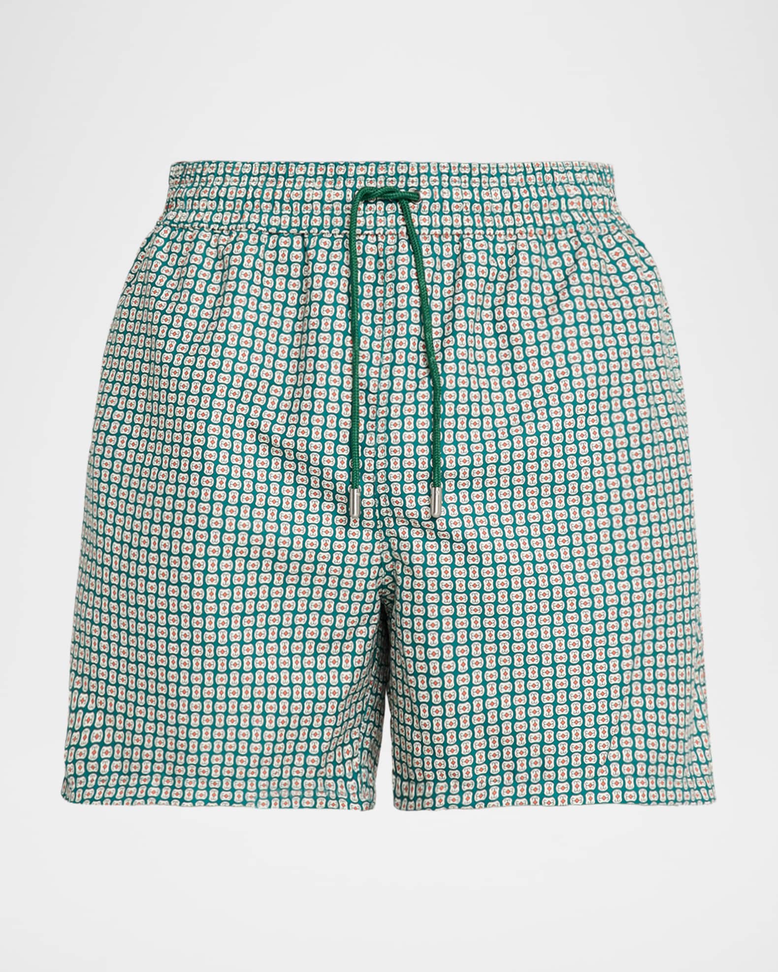 SIMKHAI Men's Lowell Printed Swim Trunks | Neiman Marcus