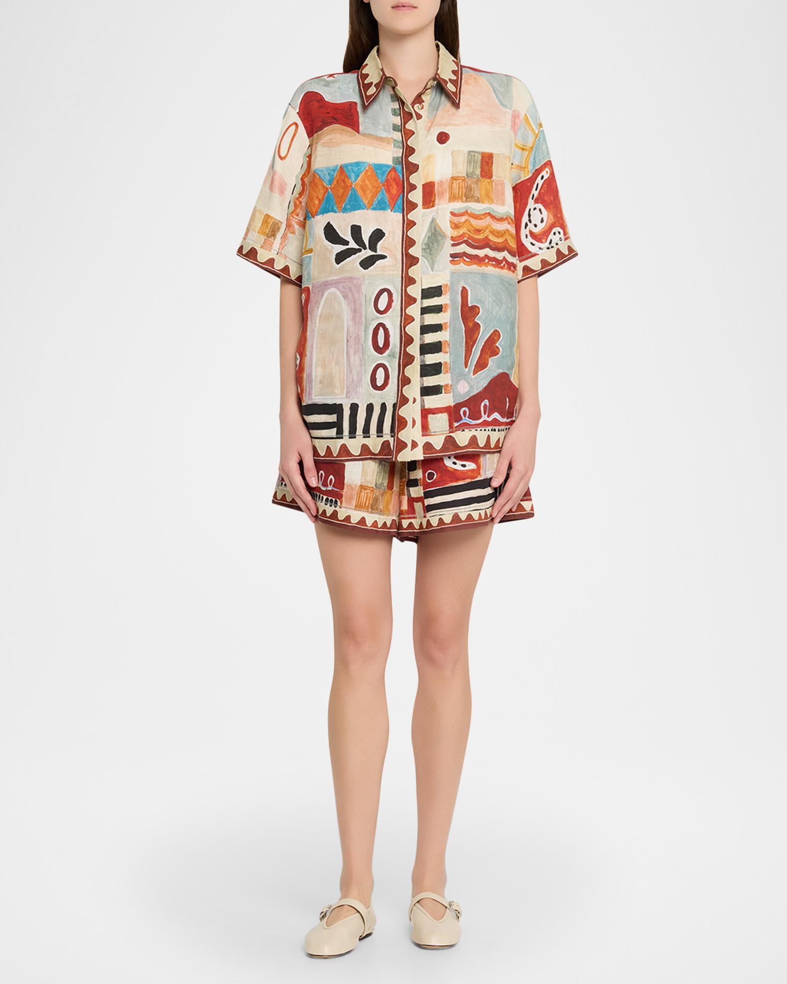 ALÉMAIS Michelle Linen Shirt | Neiman Marcus
