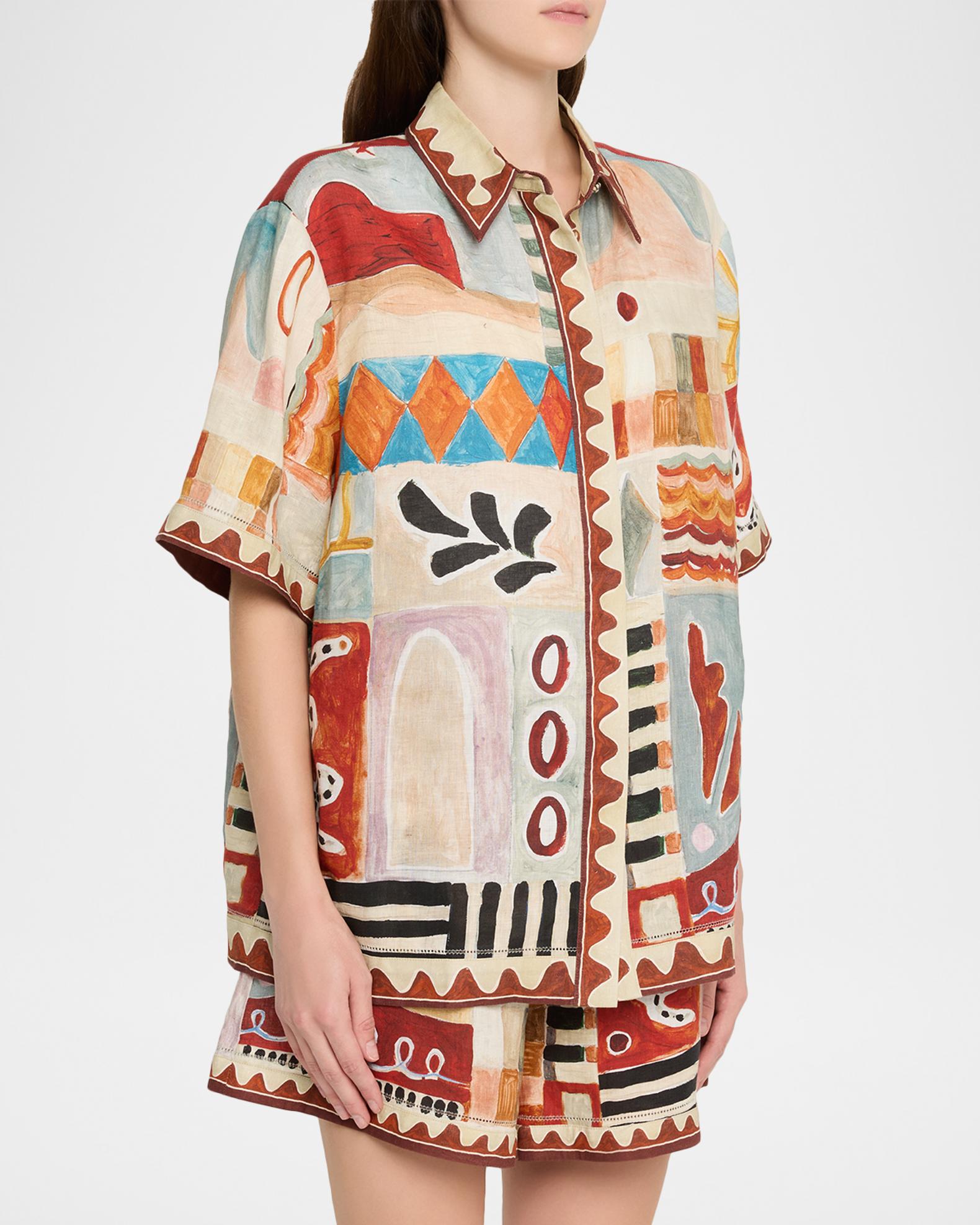 ALÉMAIS Michelle Linen Shirt | Neiman Marcus