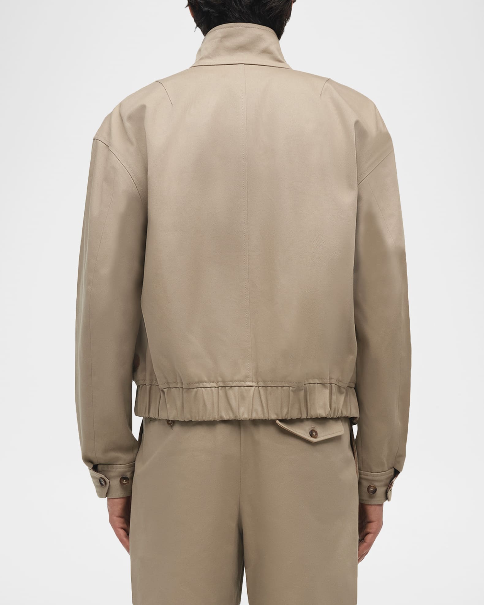 SIMKHAI Men's Harrington Cotton Check-Lined Jacket | Neiman Marcus