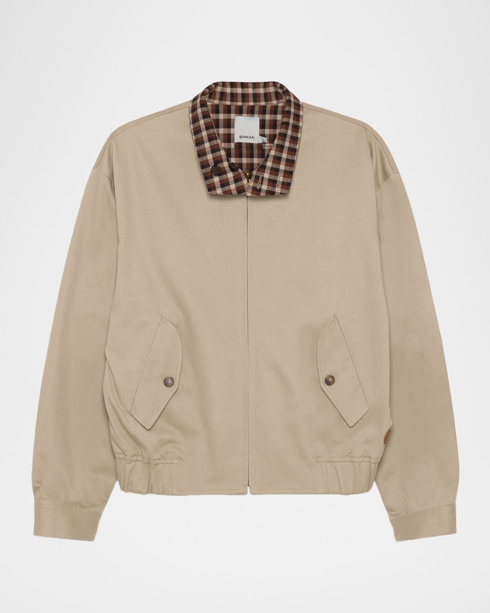SIMKHAI Men's Harrington Cotton Check-Lined Jacket | Neiman Marcus