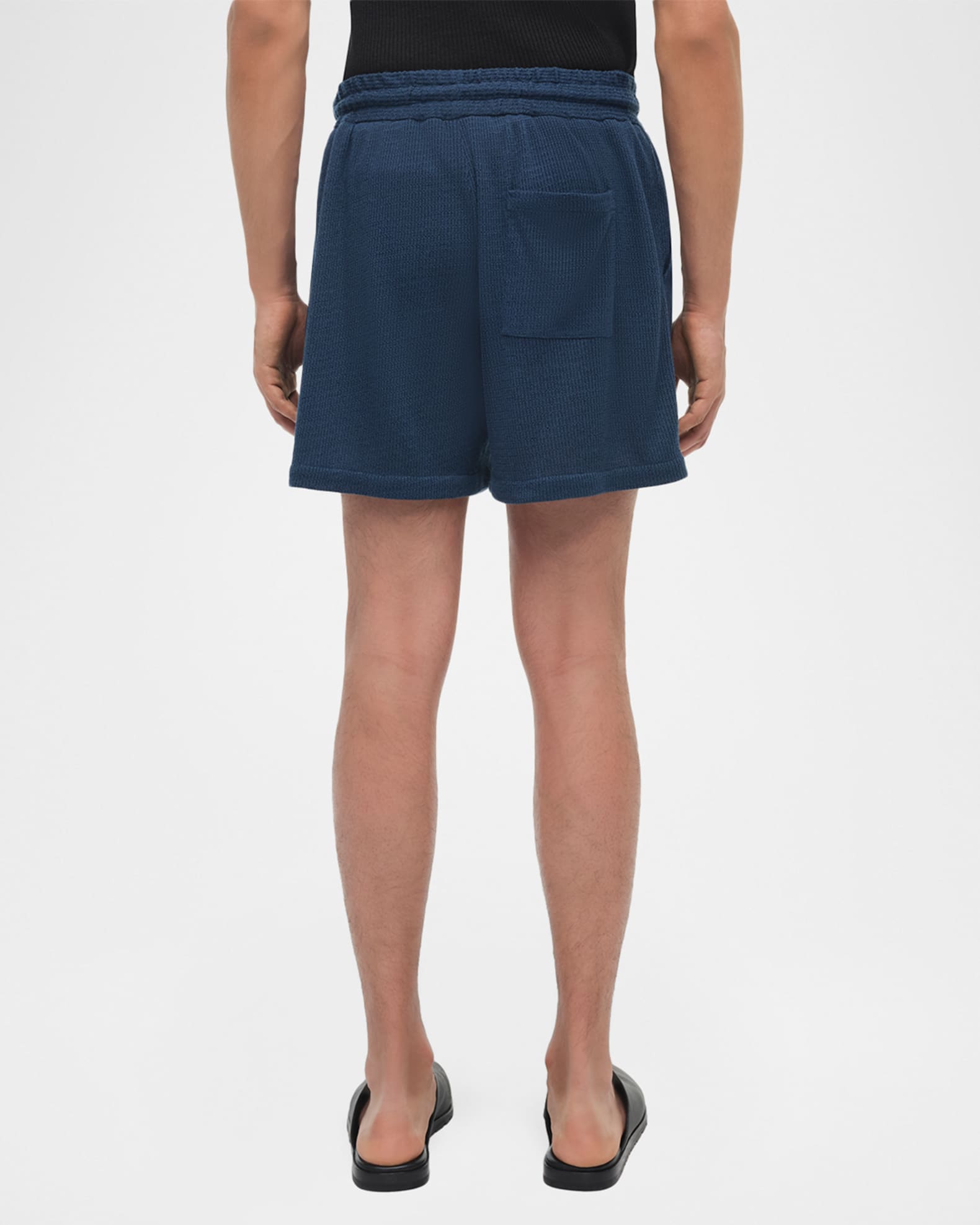 SIMKHAI Men's Conroy Waffle-Weave Drawstring Shorts | Neiman Marcus