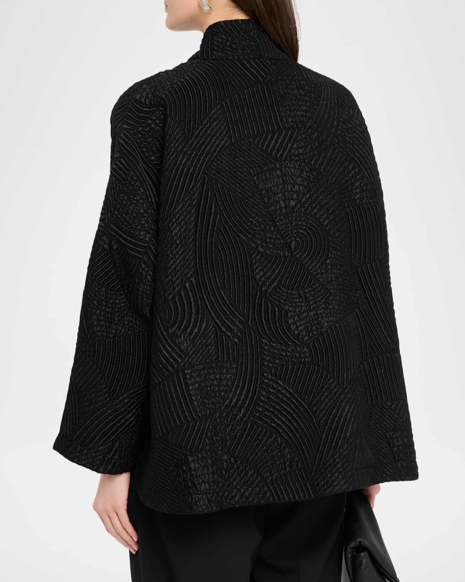 Eskandar Silk Wool Mix Chinese Imperial Jacket With Chinese Collar ...