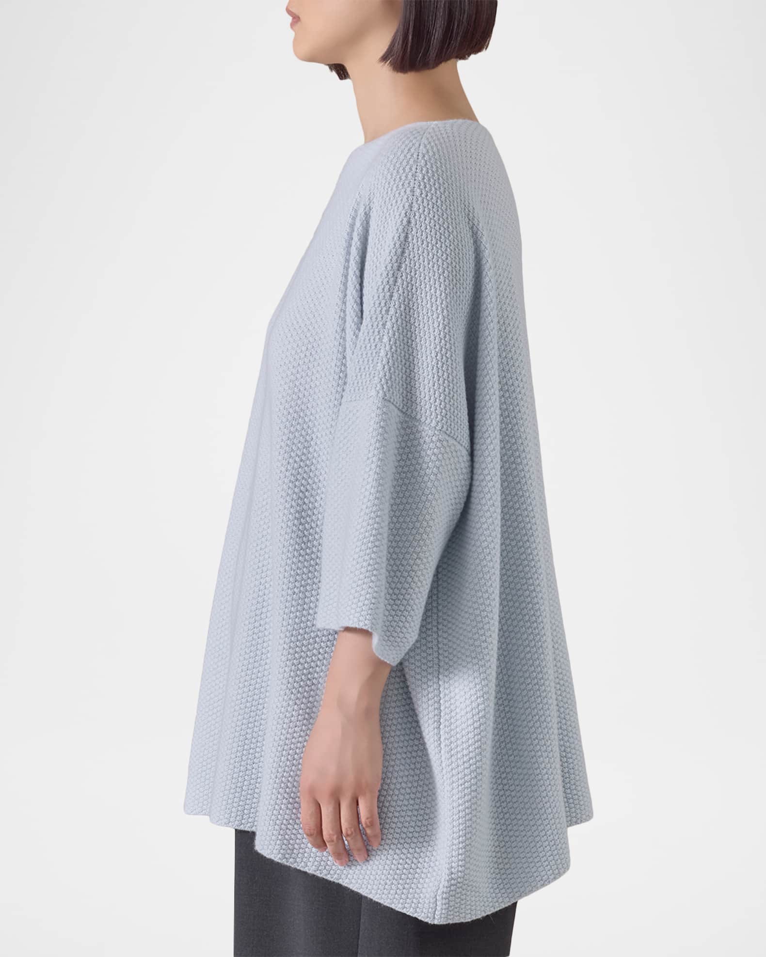 Eskandar Square 3/4 Sleeve Top - Long Length | Neiman Marcus