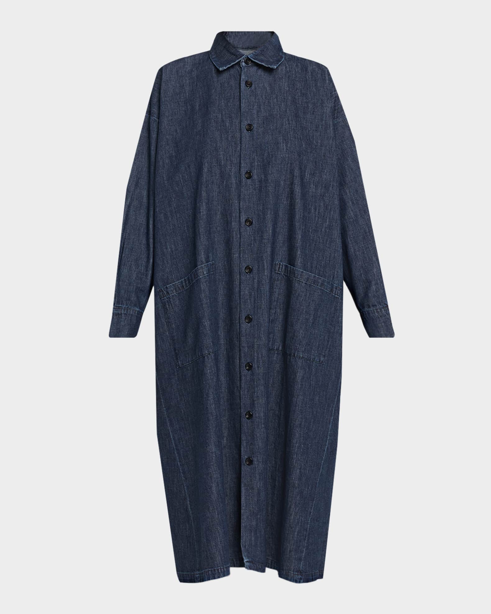 Eskandar Angle To Front Side Seam Shirt Dress With Collar | Neiman Marcus