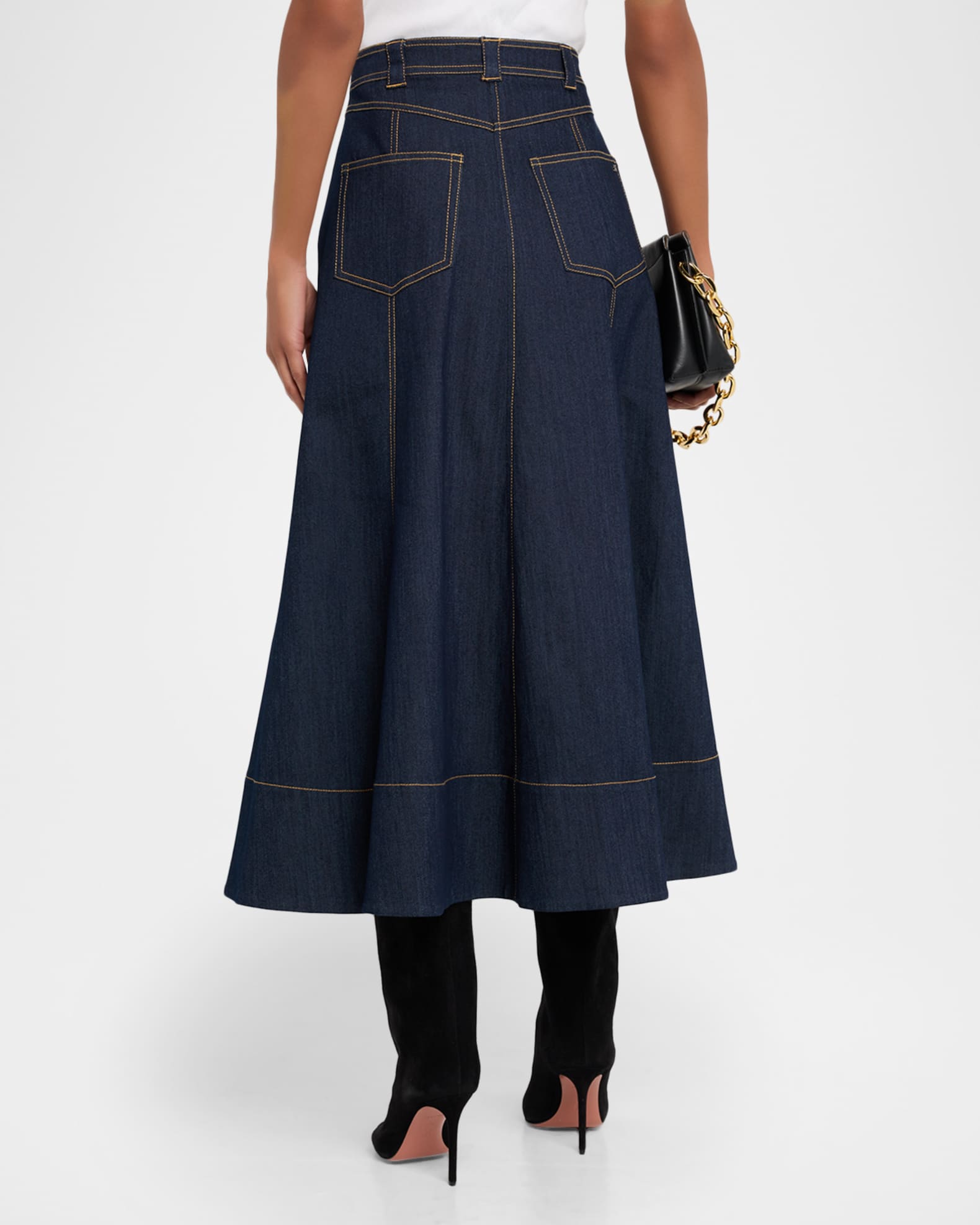 Cinq a Sept Benji Denim Maxi Skirt | Neiman Marcus