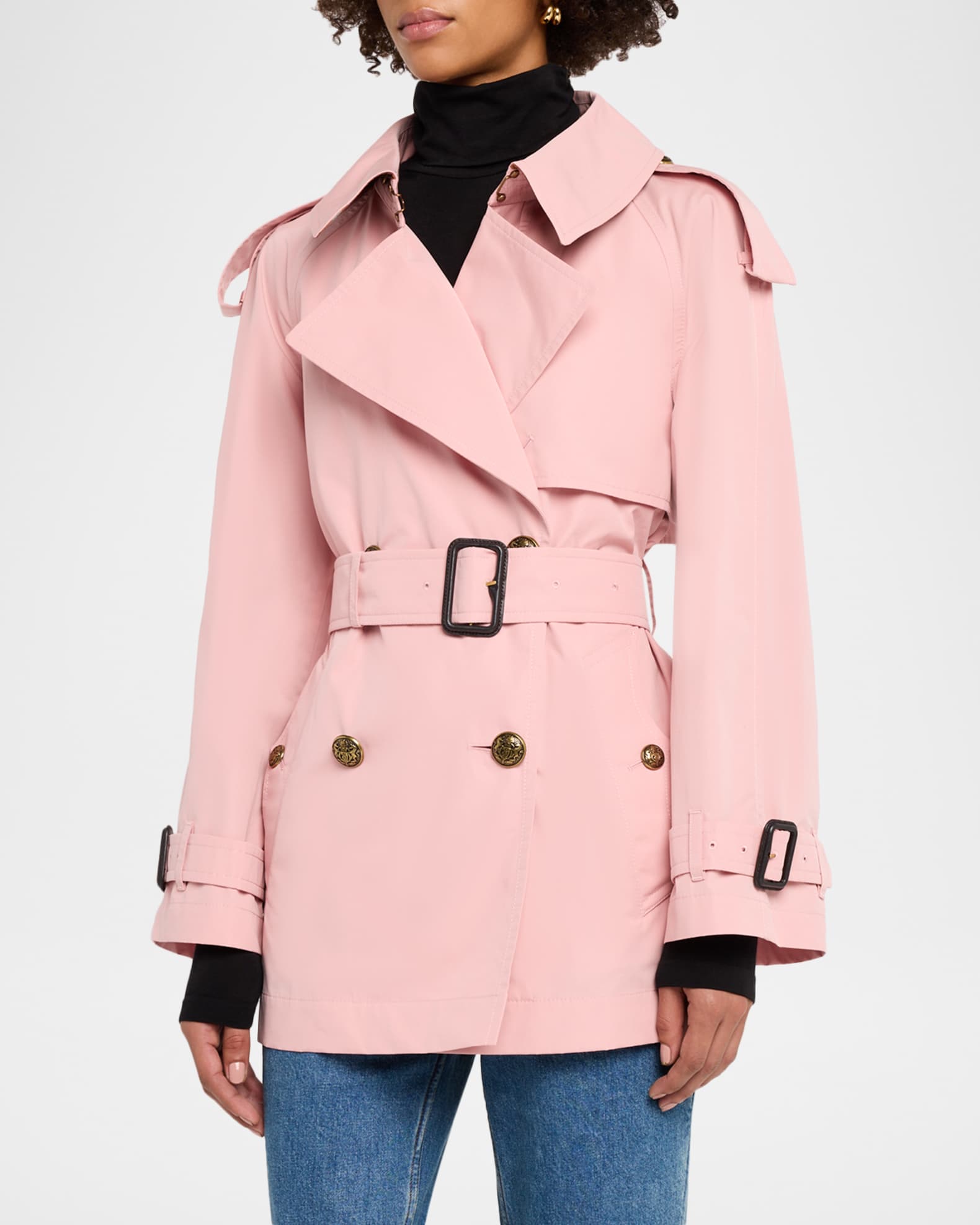 Burberry Fitzrovia Short Belted Trench Coat | Neiman Marcus