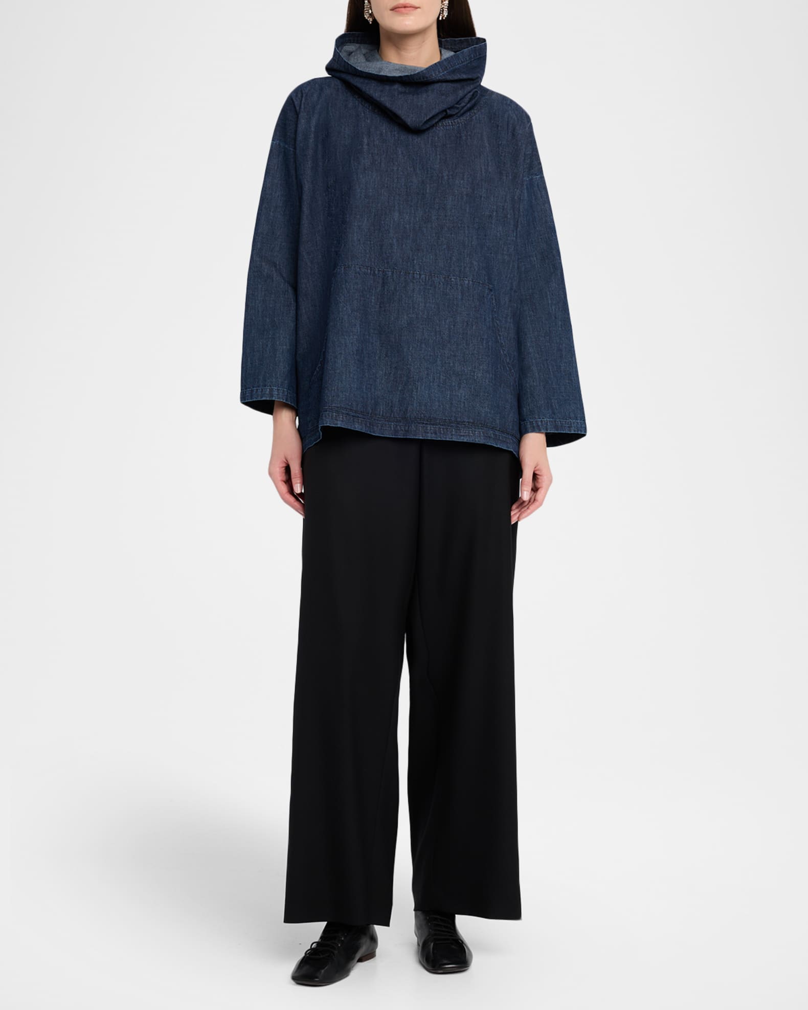 Eskandar Wide A-Line Monks Top (Long Length) | Neiman Marcus