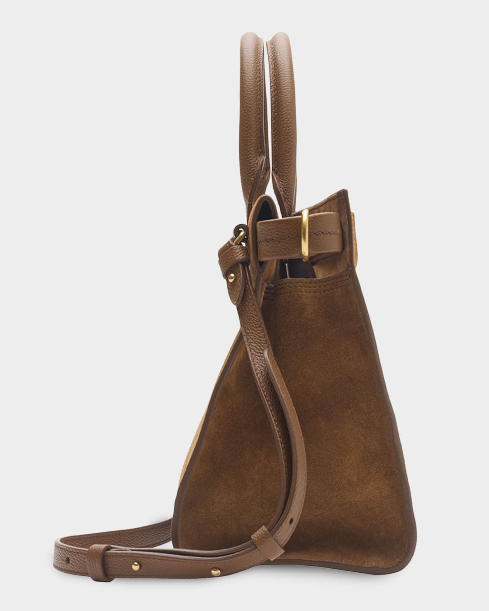 Burberry Cotswolds Small Suede Tote Bag | Neiman Marcus