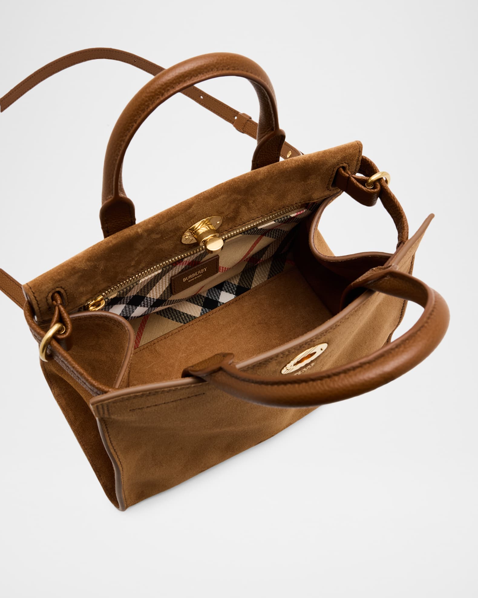 Burberry Cotswolds Mini Suede Tote Bag | Neiman Marcus