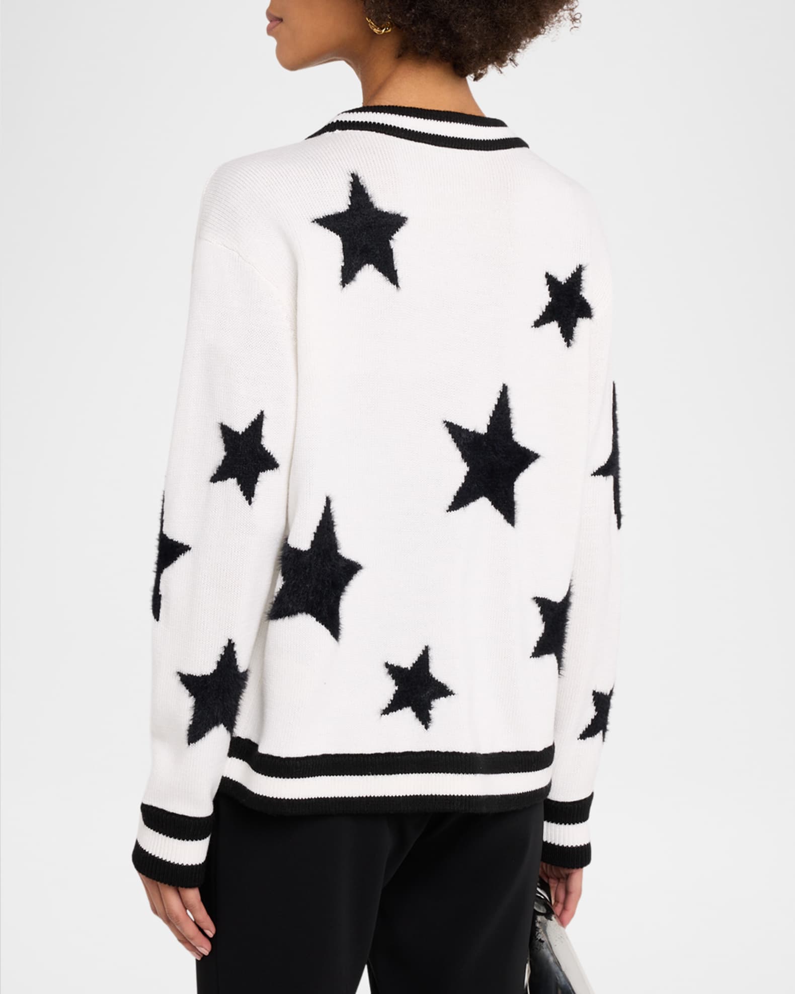 ALICE + OLIVIA Bradley Star Wool-Blend Cardigan | Neiman Marcus