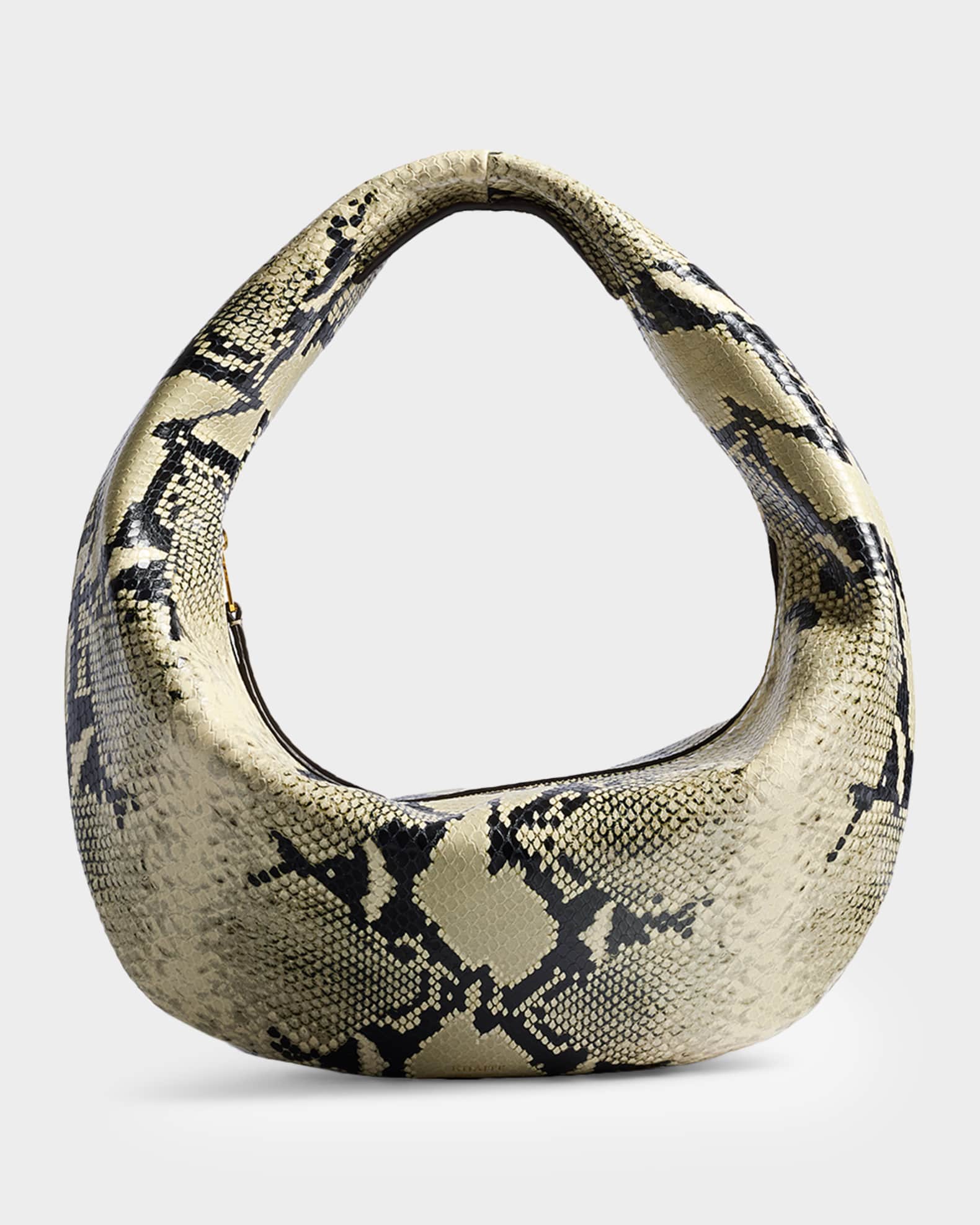 Khaite Olivia Medium Python-Embossed Leather Hobo Bag | Neiman Marcus