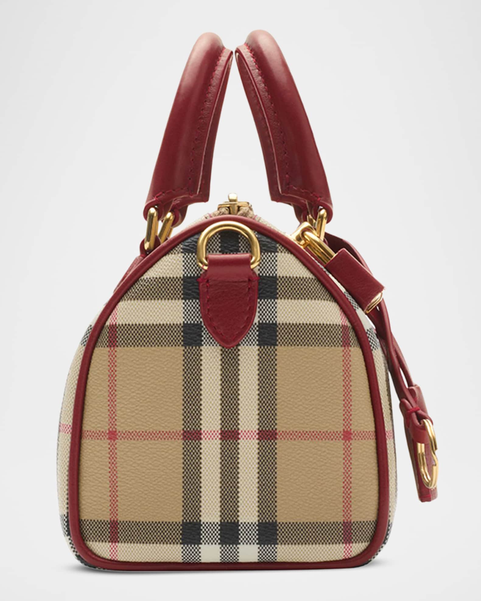 Burberry Mini Coated Check Bowling Shoulder Bag | Neiman Marcus