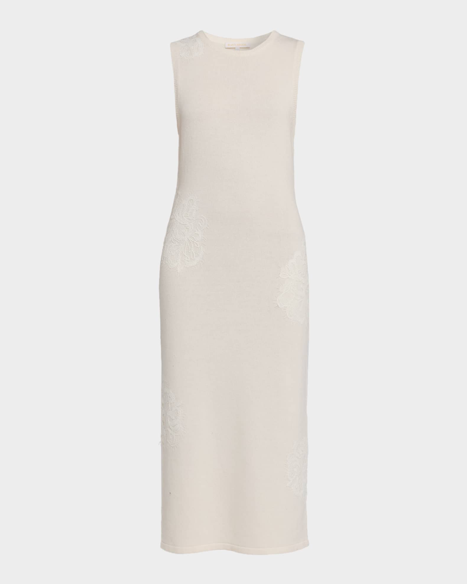Ramy Brook Luciana Sleeveless Lace Applique Midi Dress | Neiman Marcus