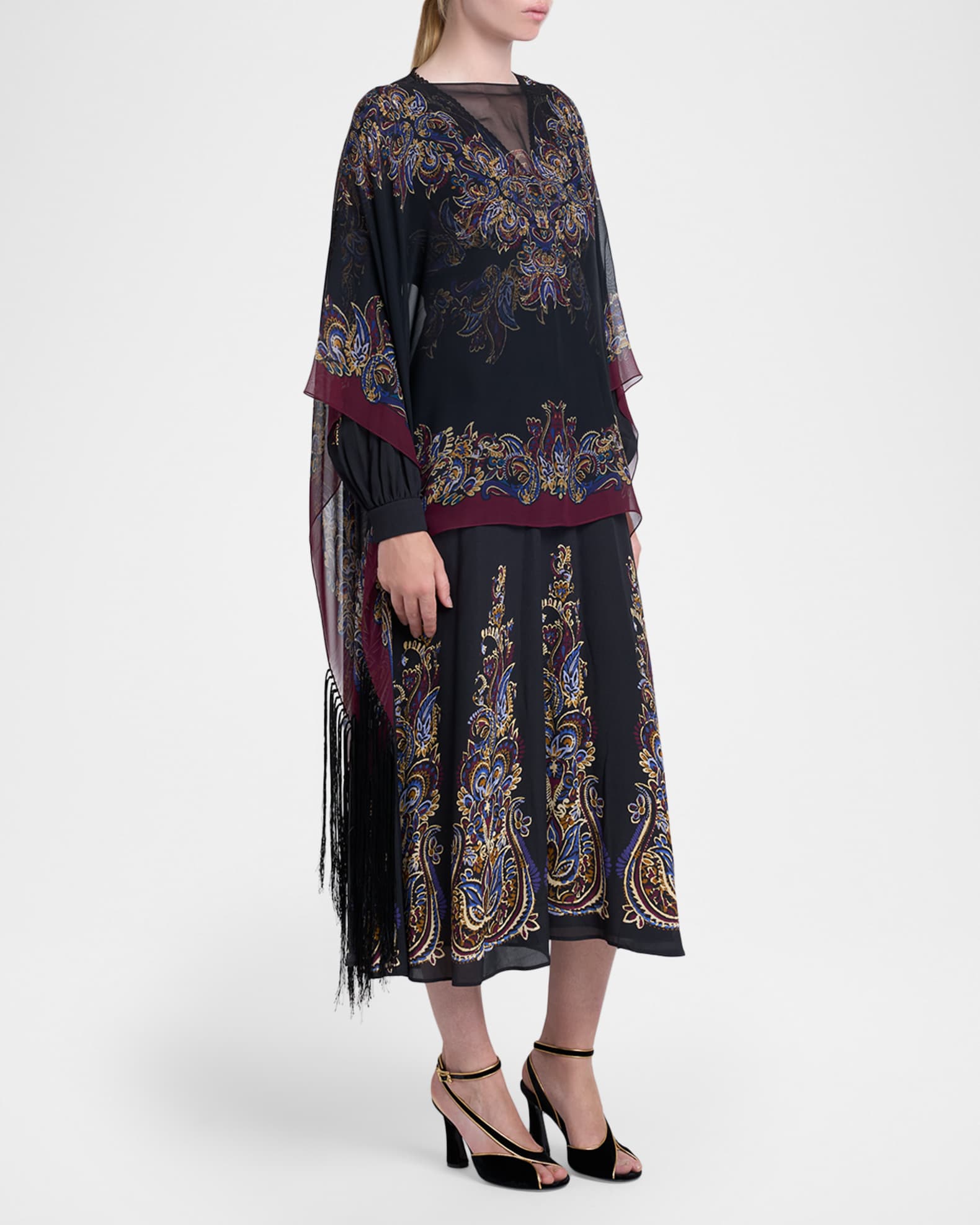 Etro Paisley Sheer Kimono | Neiman Marcus