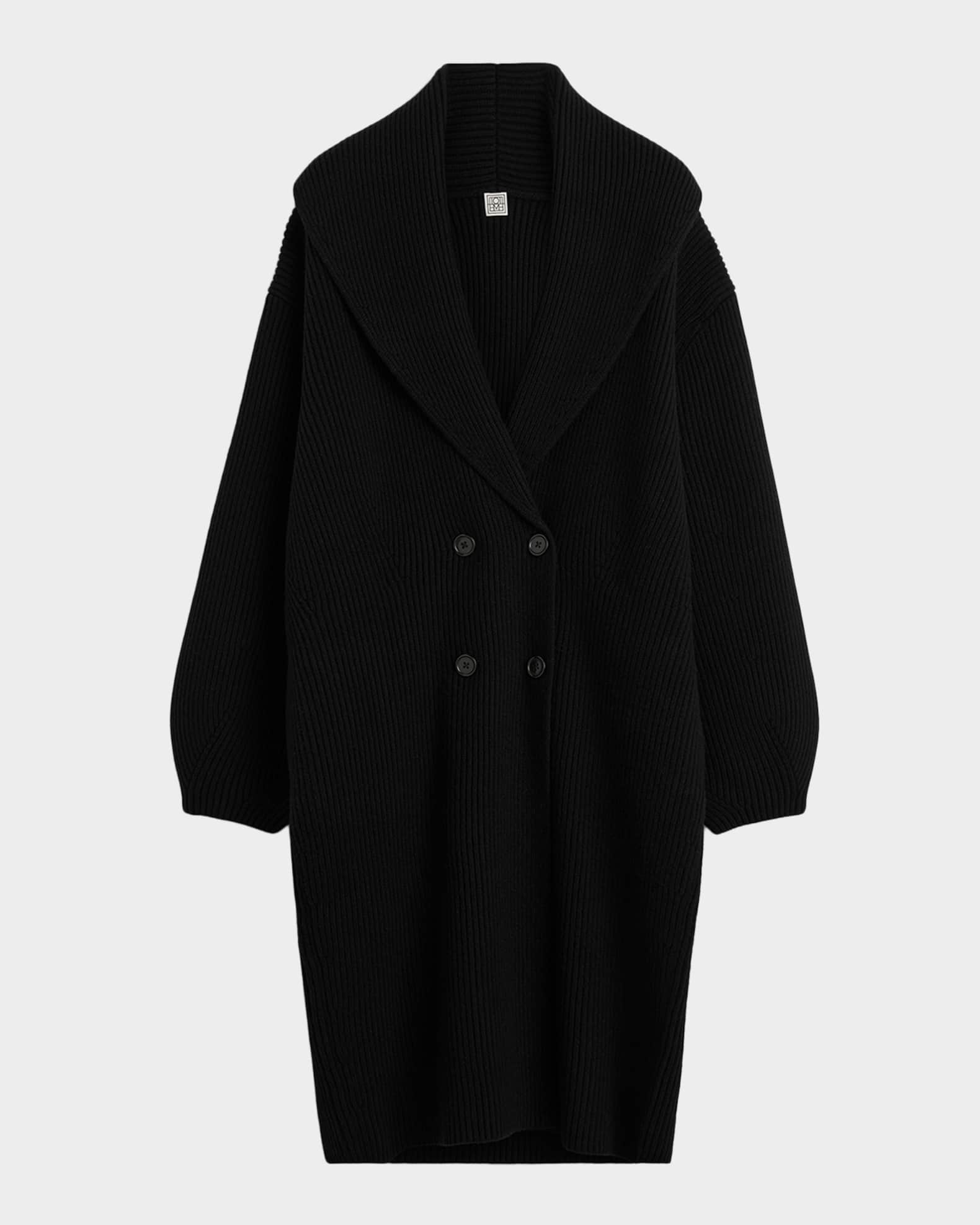 Toteme Shawl-Lapel Double-Breasted Long Cardigan | Neiman Marcus