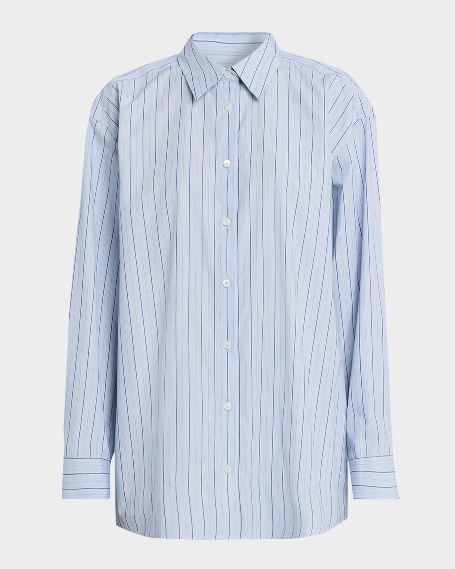 Toteme Classic Stripe Button-Front Shirt | Neiman Marcus