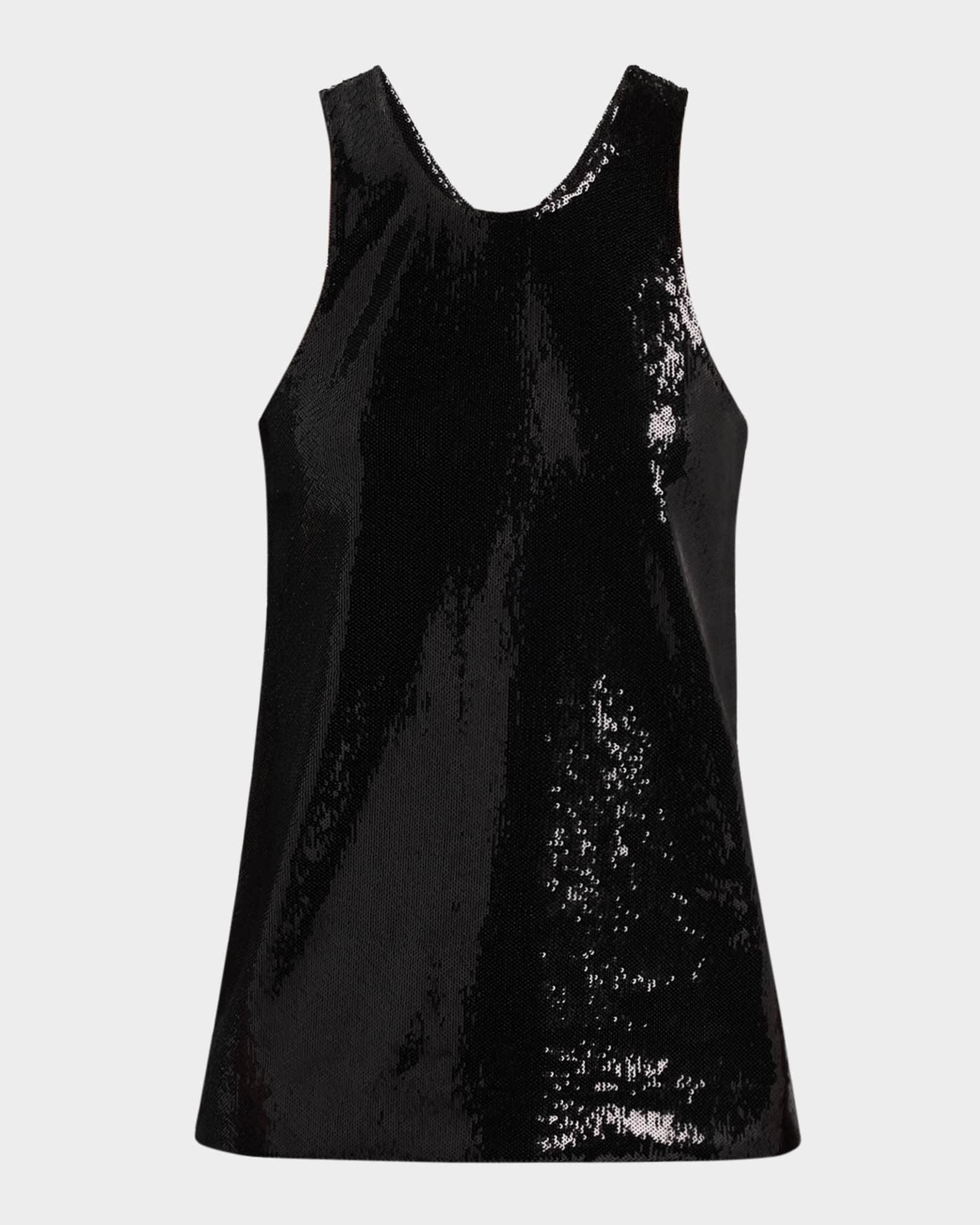 Toteme Curved Sequined Tank Top | Neiman Marcus