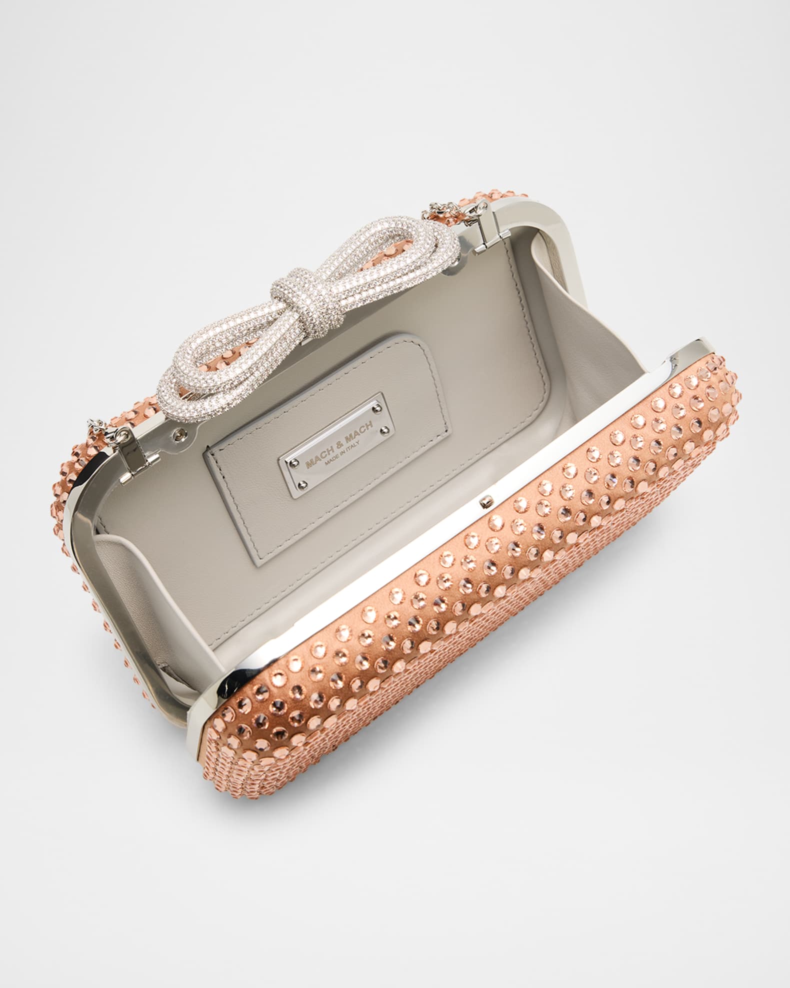MACH & MACH Crystal Double Bow Clutch Bag | Neiman Marcus