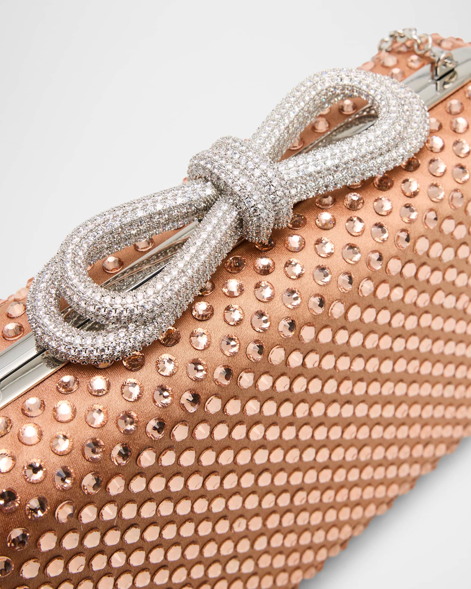 MACH & MACH Crystal Double Bow Clutch Bag | Neiman Marcus